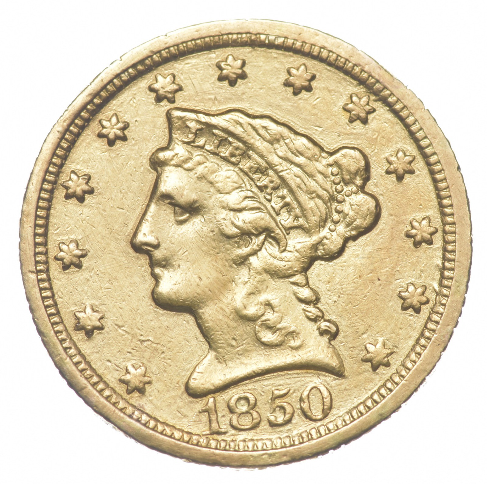 1850-C $2.50 Liberty Head Gold Quarter Eagle | Property Room
