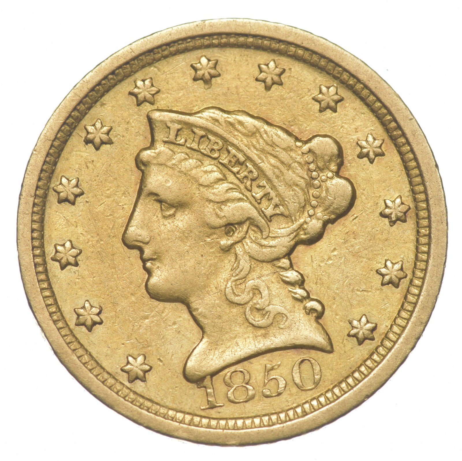 1850-D $2.50 Liberty Head Gold Quarter Eagle | Property Room