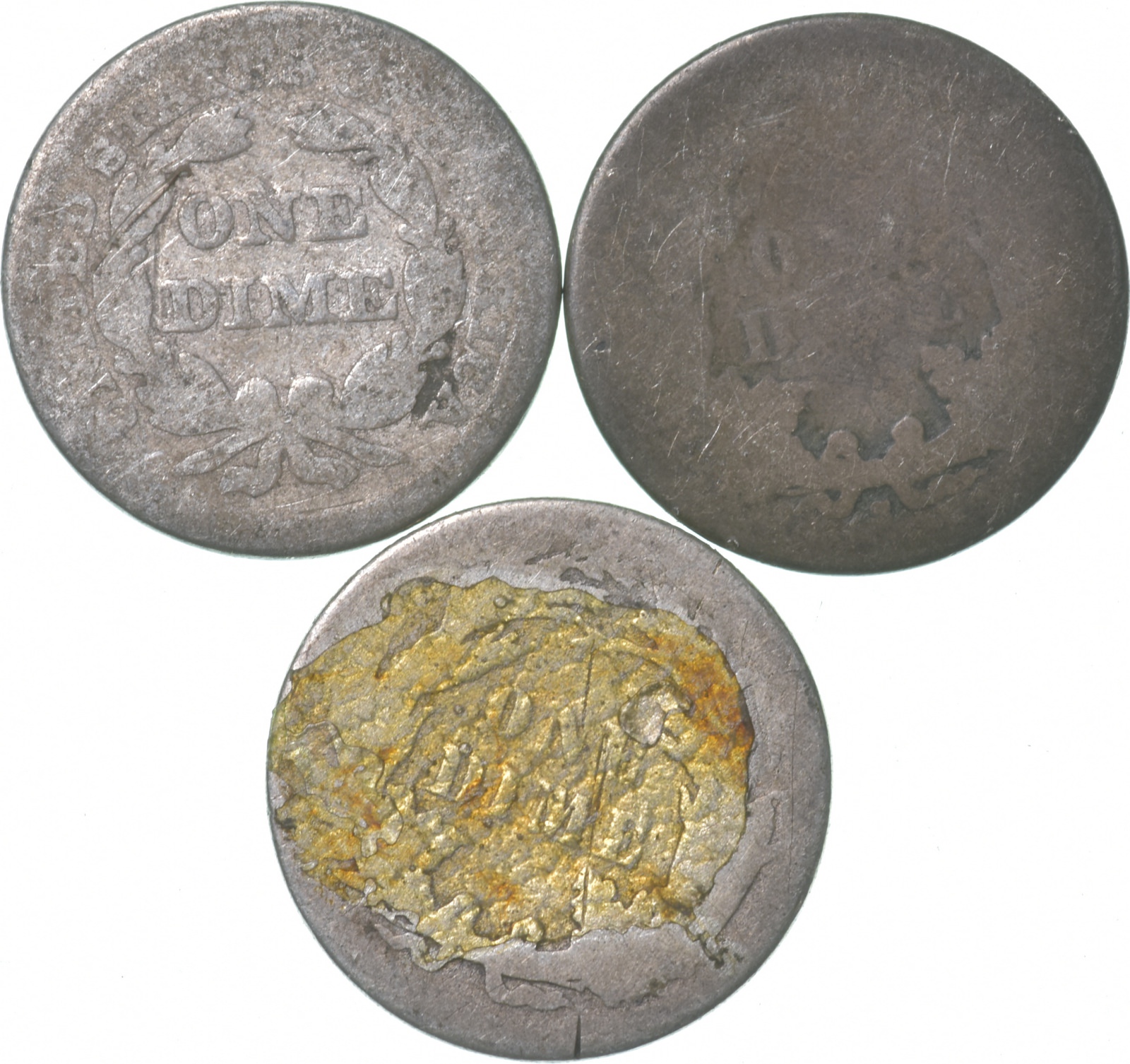 1851 1891-S 1891 Lot 3 Seated Liberty Dimes Collection | Property Room