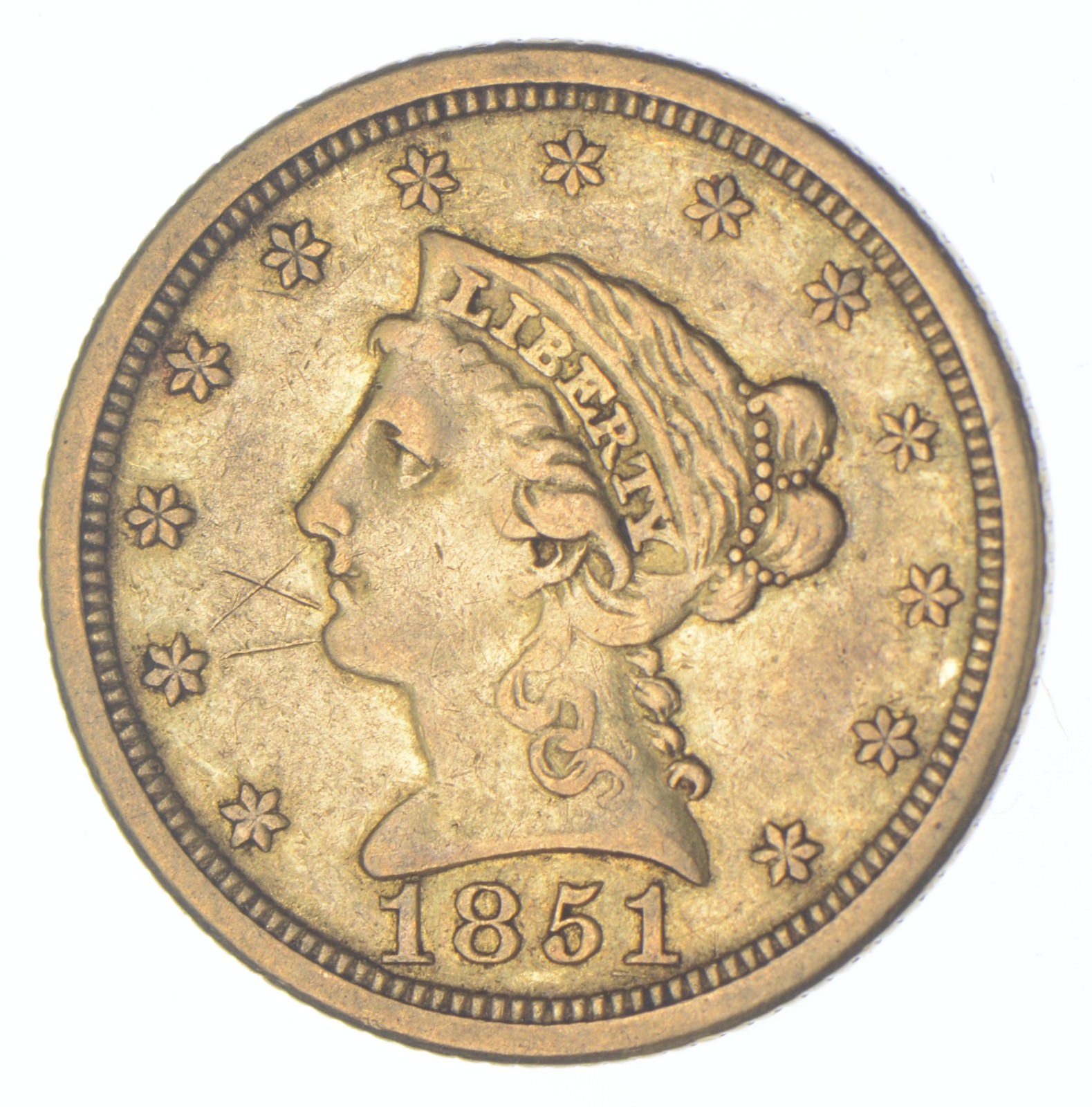 1851-O $2.50 Liberty Head Gold Quarter Eagle | Property Room