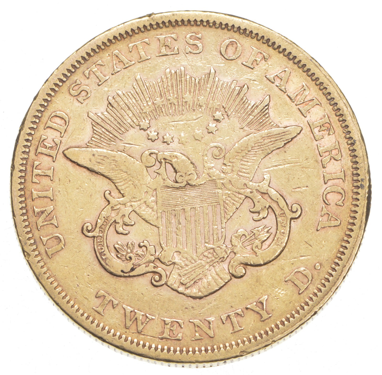 1852 $20.00 Liberty Head Gold Double Eagle - Circulated | Property Room