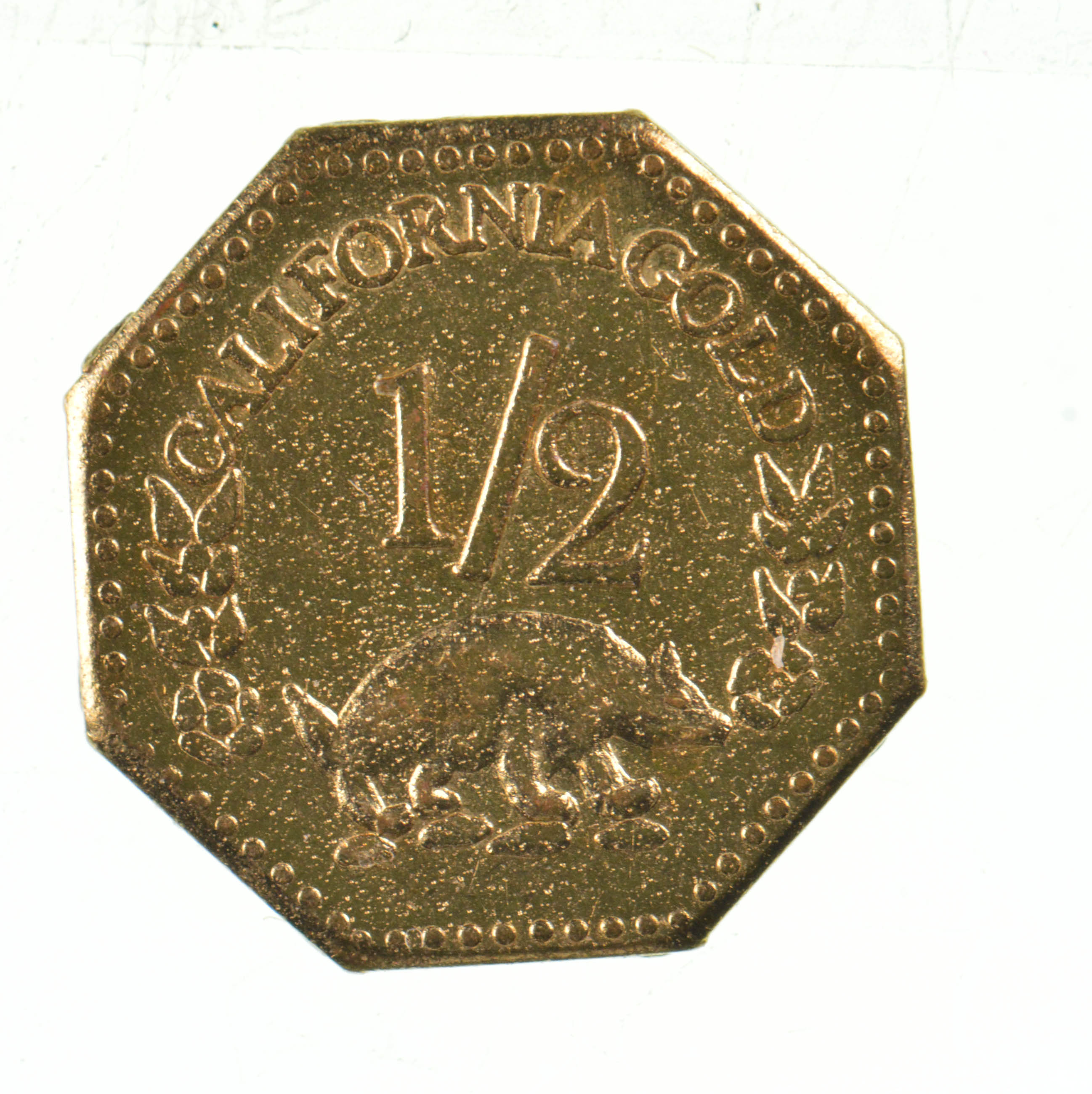 1852 Indian Head Octagonal California Gold Rush Souvenir Token ...