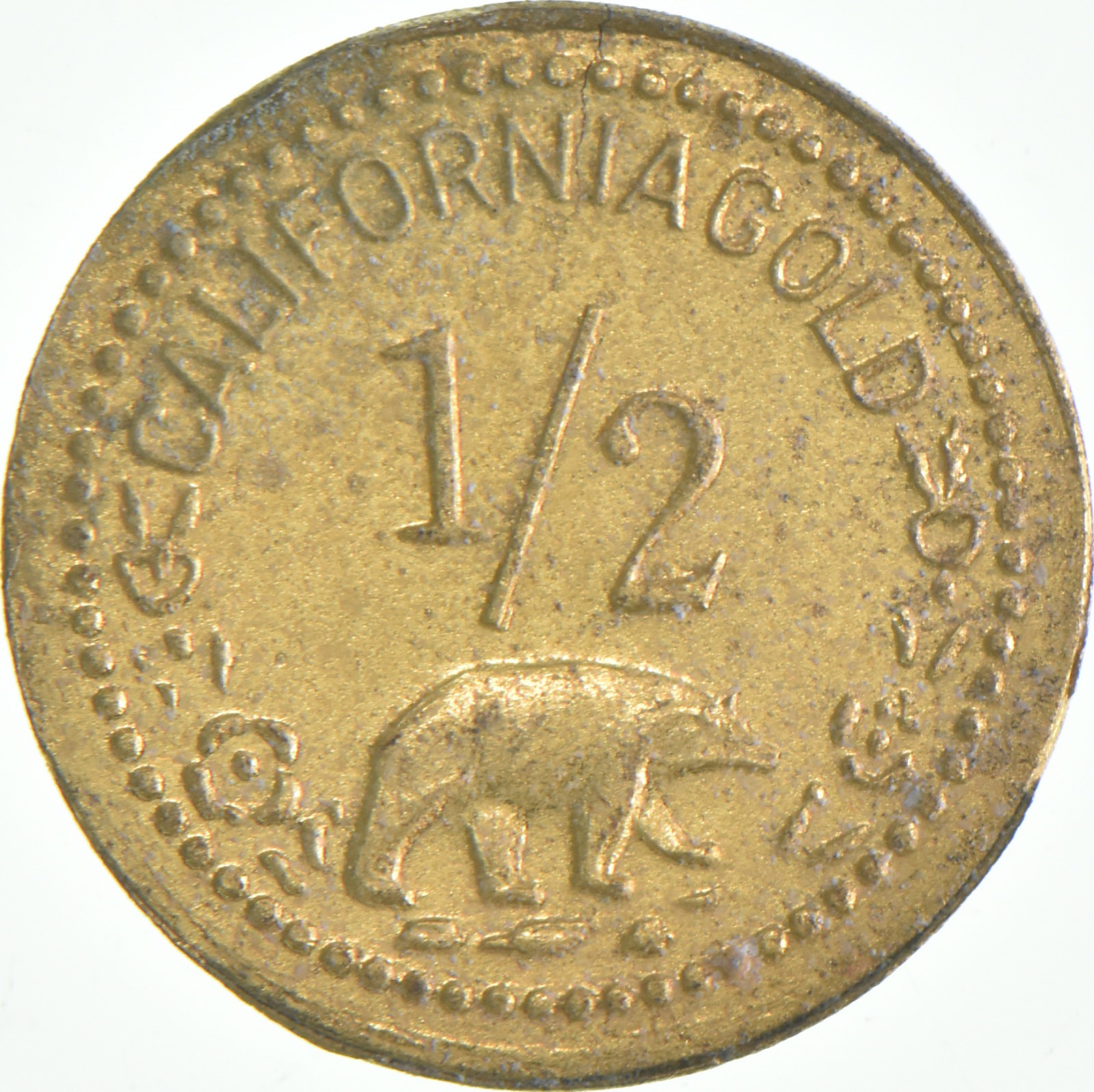 1852 Indian Head Round California Gold Rush Souvenir Token | Property Room