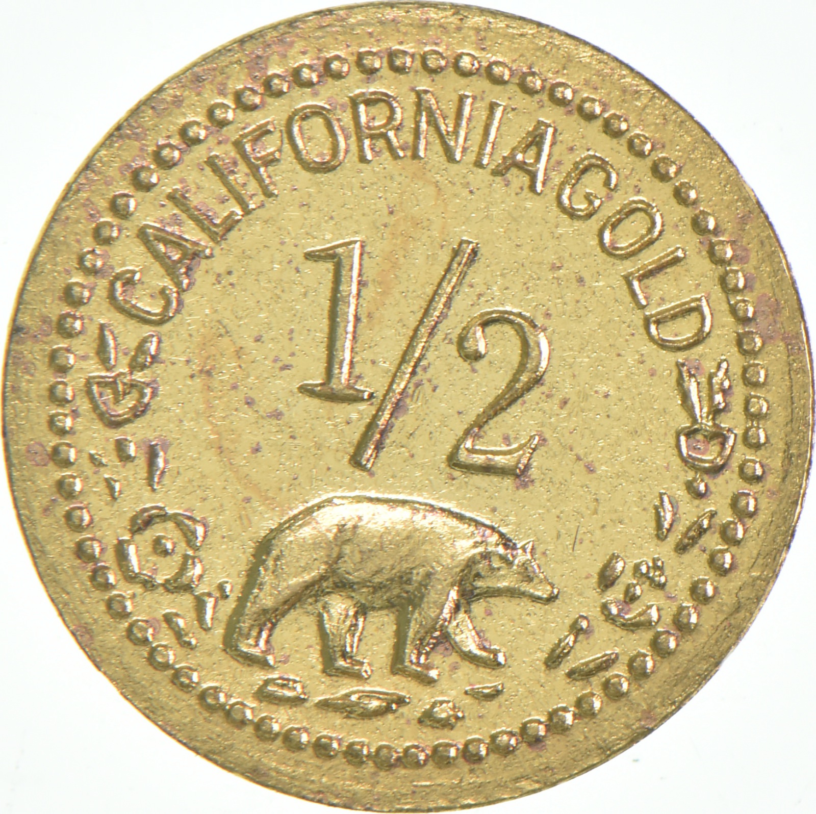 1852 Indian Head Round California Gold Rush Souvenir Token | Property Room