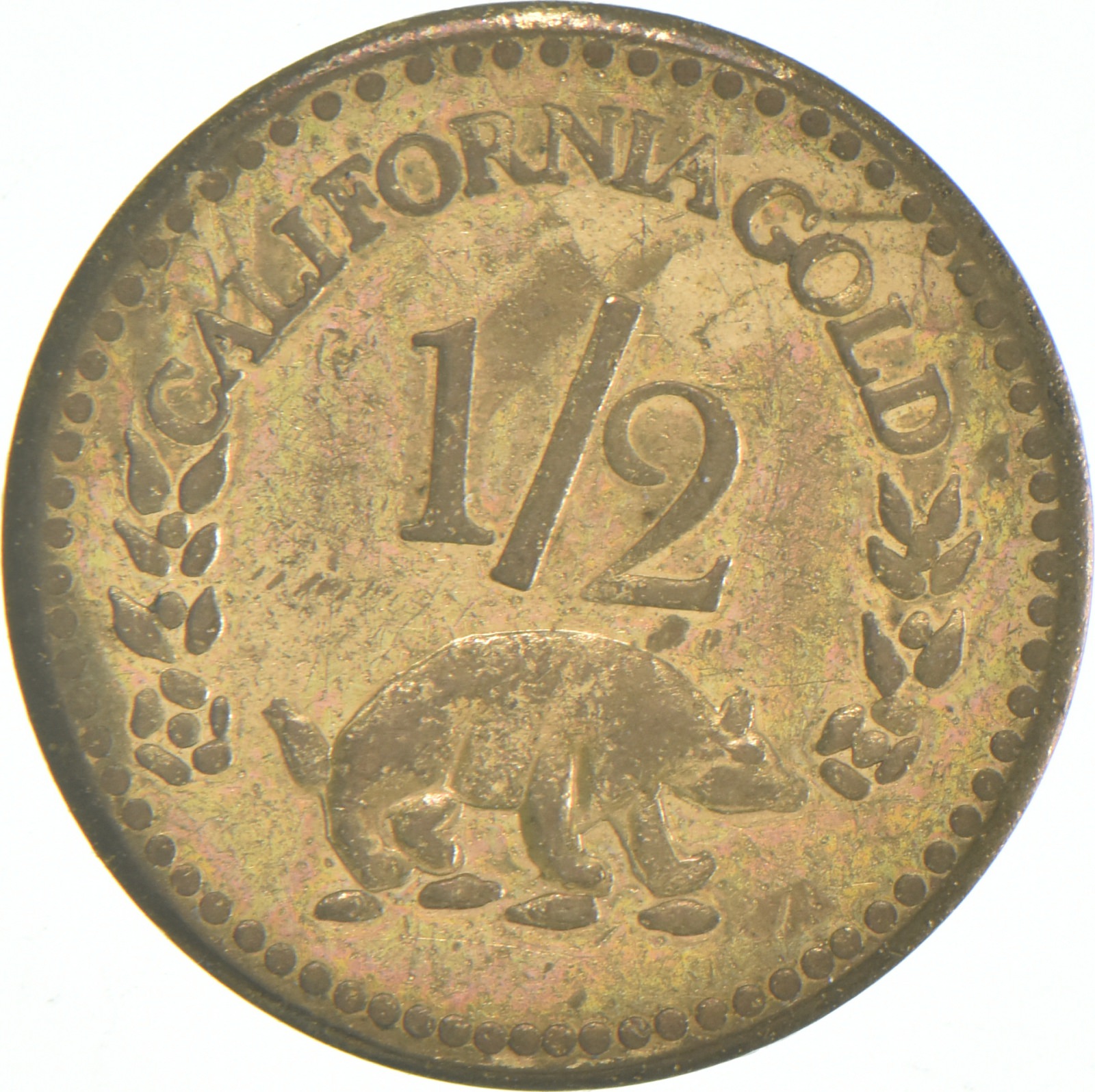 1852 Indian Head Round California Gold Rush Souvenir Token | Property Room
