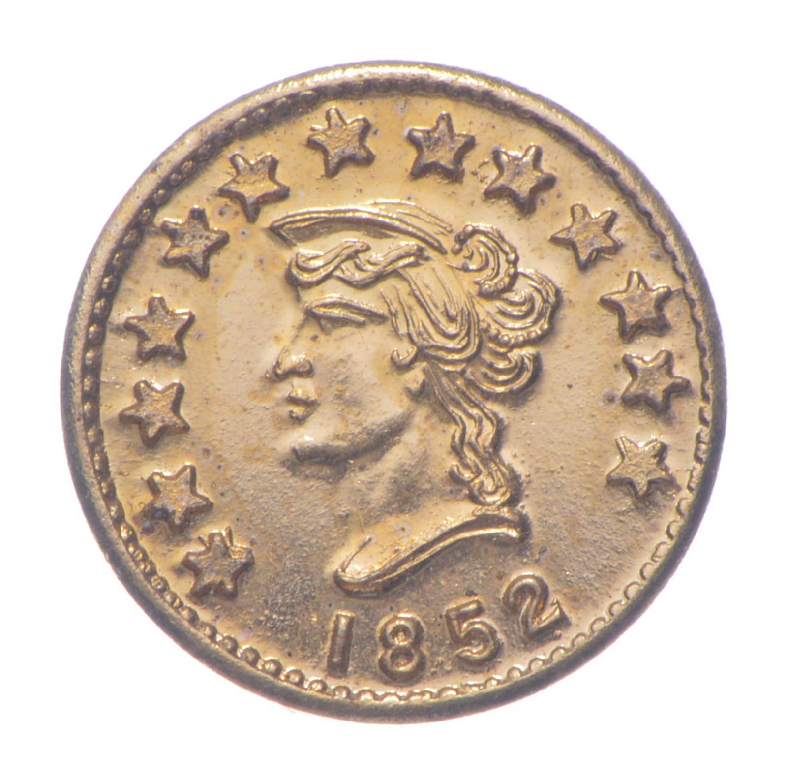 1852 Liberty Head California Gold Rush Souvenir Token | Property Room