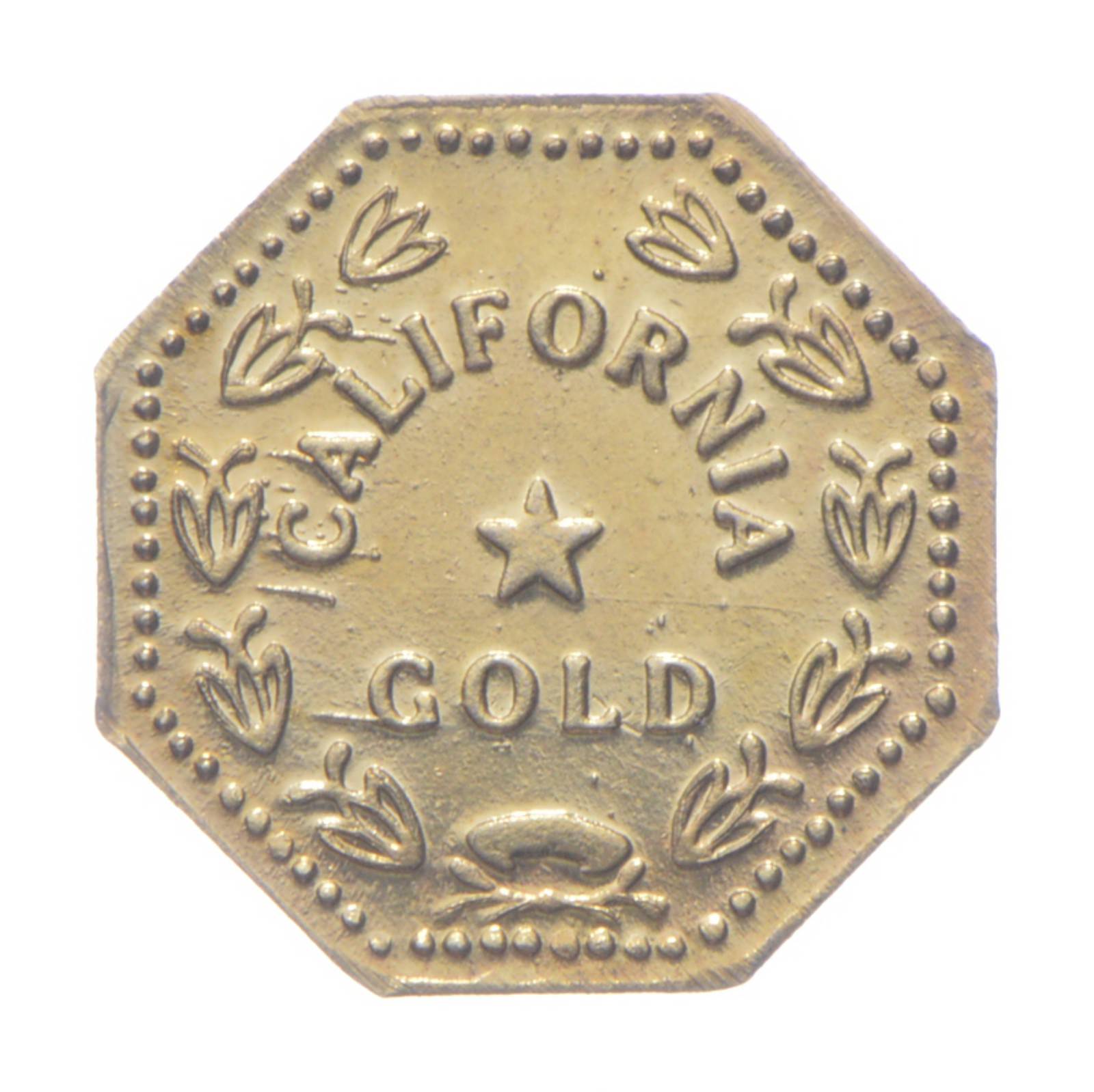 1852 Octagonal California Gold Rush Souvenir Token | Property Room