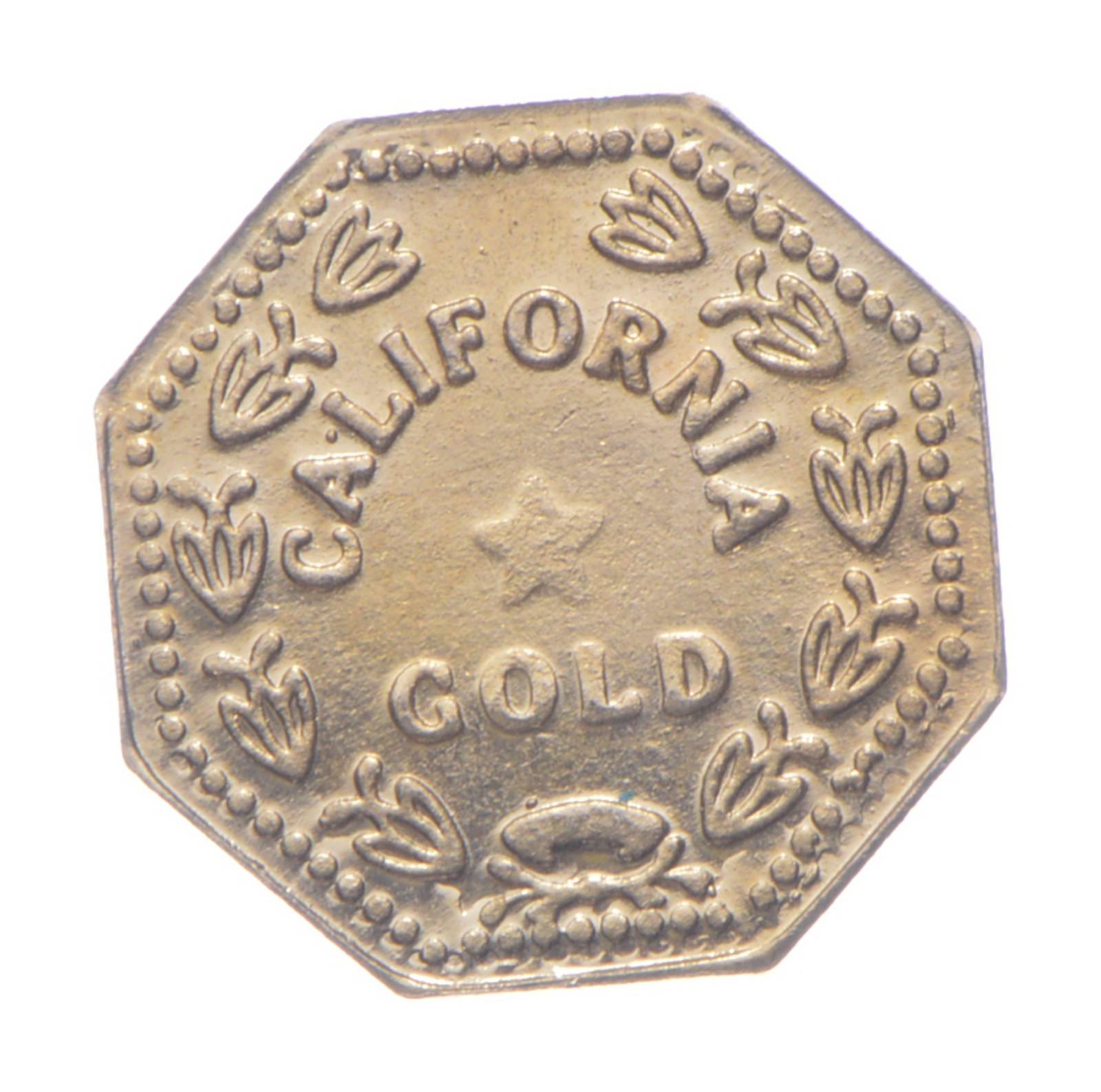 1852 Octagonal California Gold Rush Souvenir Token | Property Room