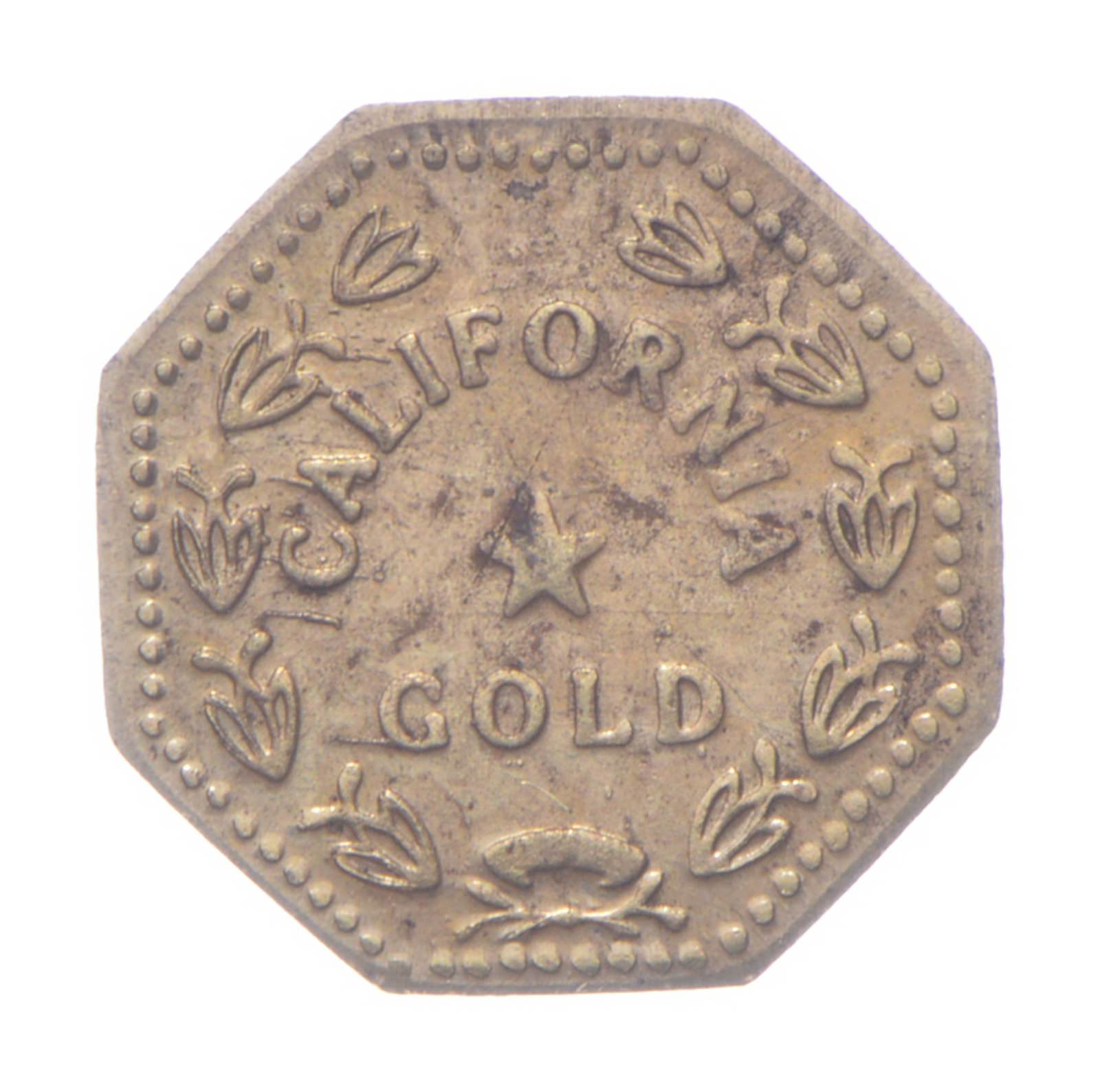 1852 Octagonal California Gold Rush Souvenir Token | Property Room