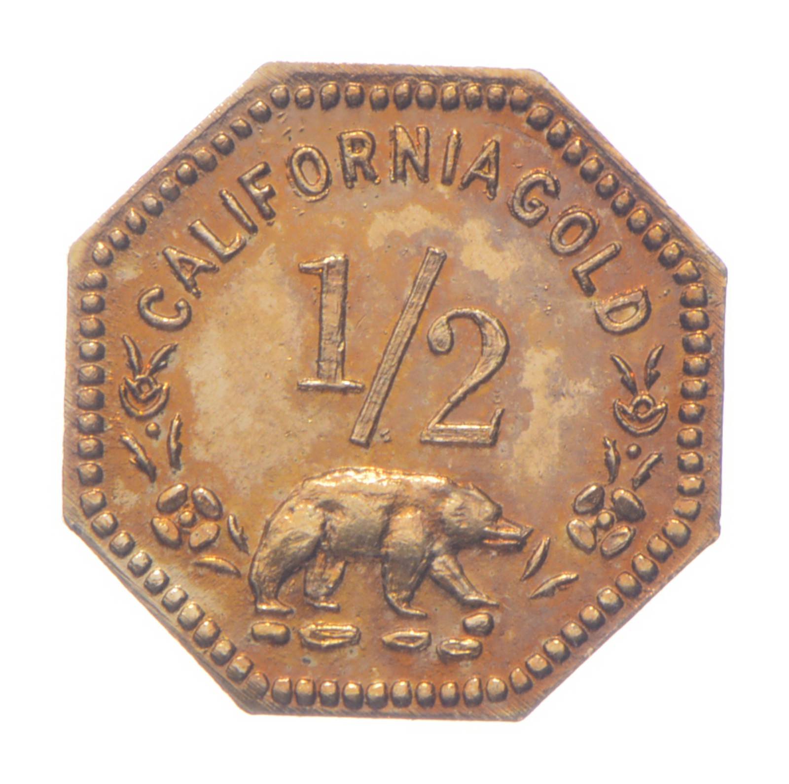 1852 Octagonal California Gold Rush Souvenir Token | Property Room