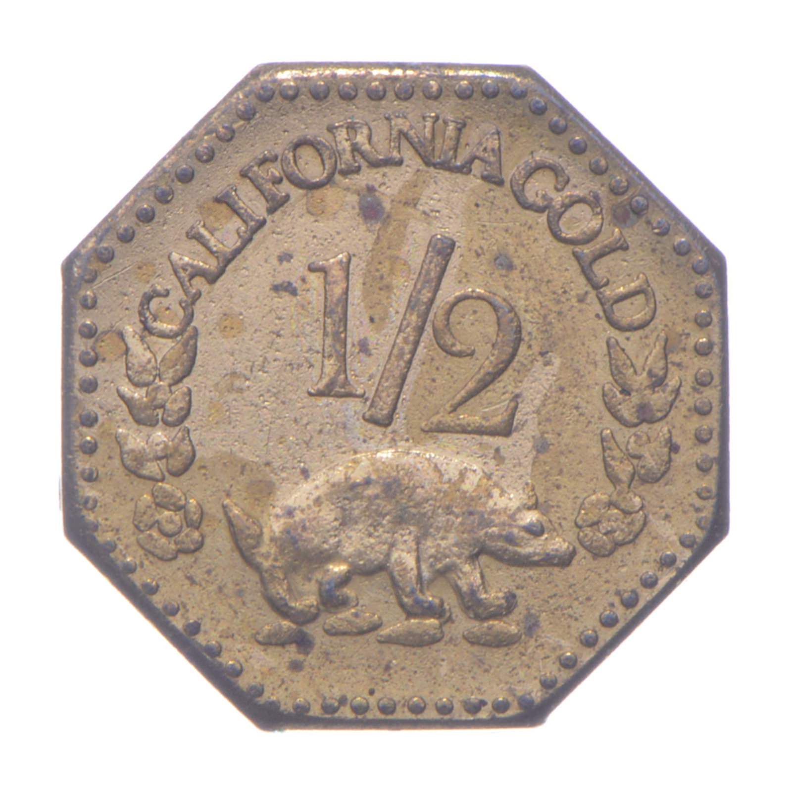 1852 Octagonal California Gold Rush Souvenir Token | Property Room