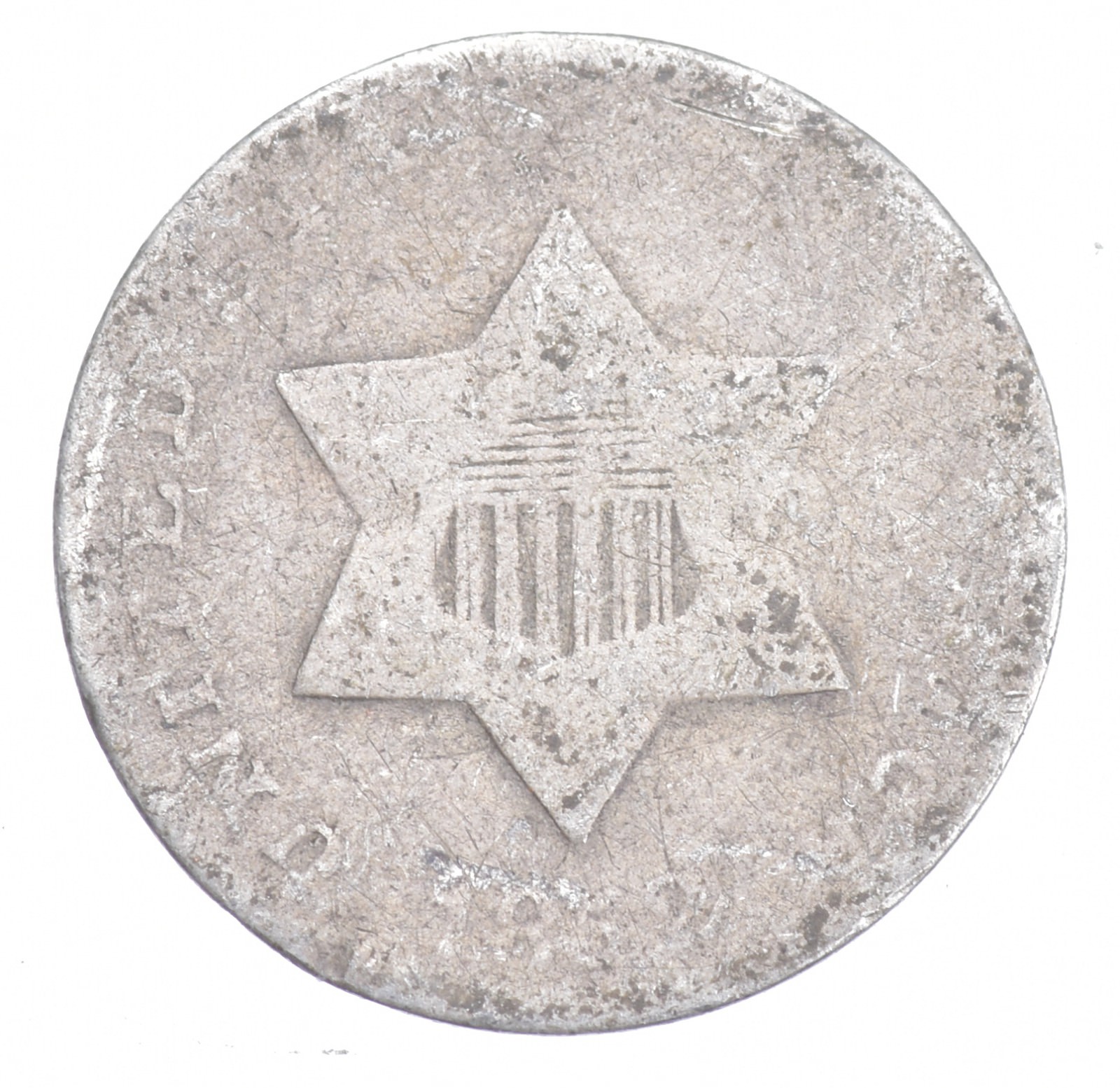 1852 Silver Three-Cent Piece - Trime - Sannes Coin Collection ...