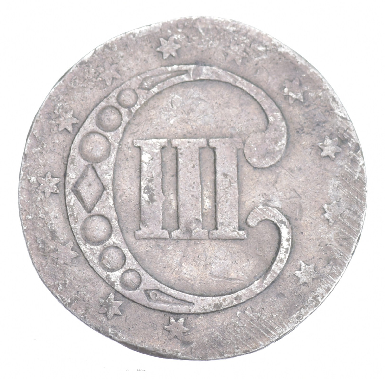 1852 Silver Three-Cent Piece - Trime - Sannes Coin Collection ...