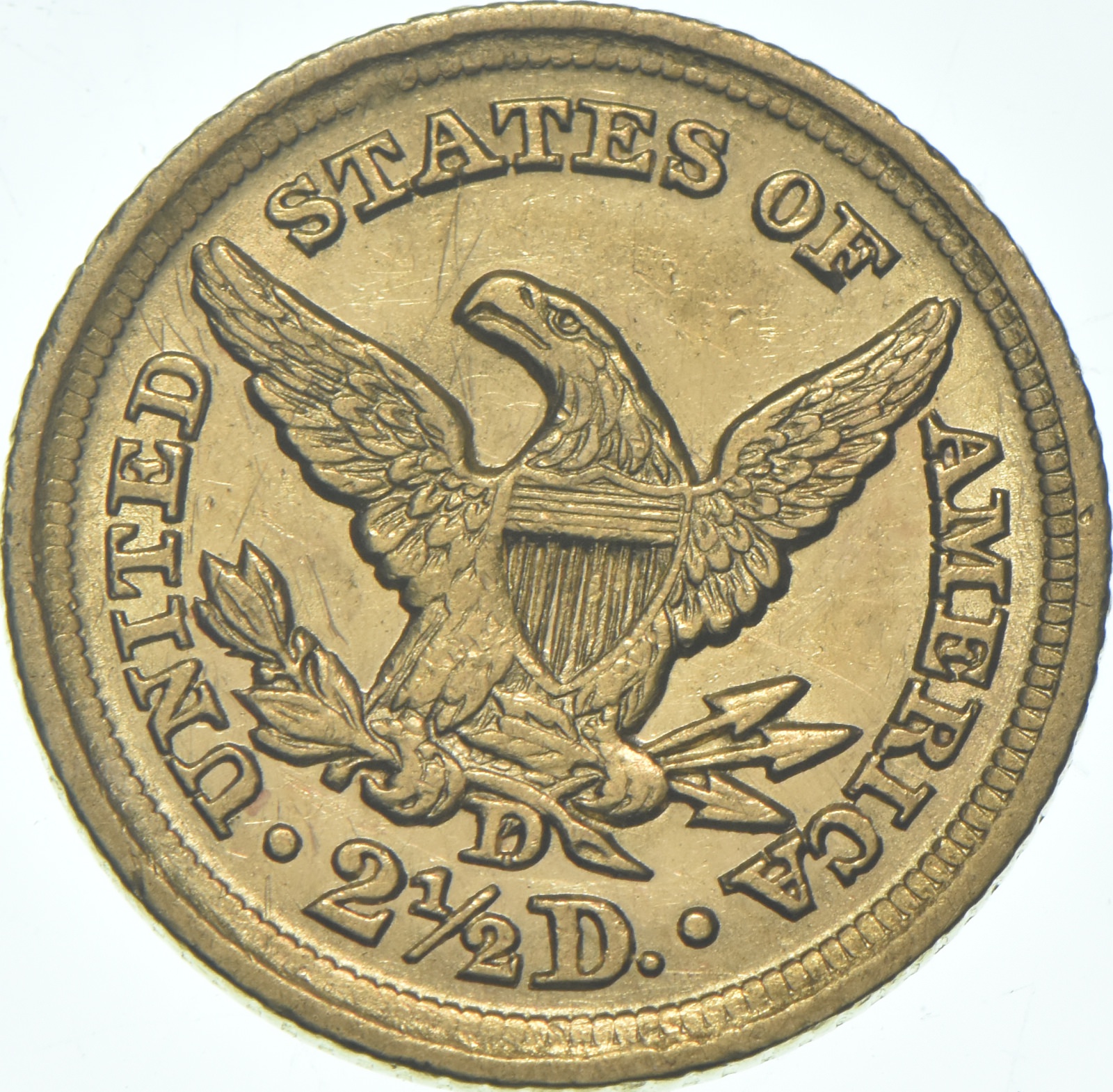 1853-D $2.50 Liberty Head Gold Quarter Eagle | Property Room