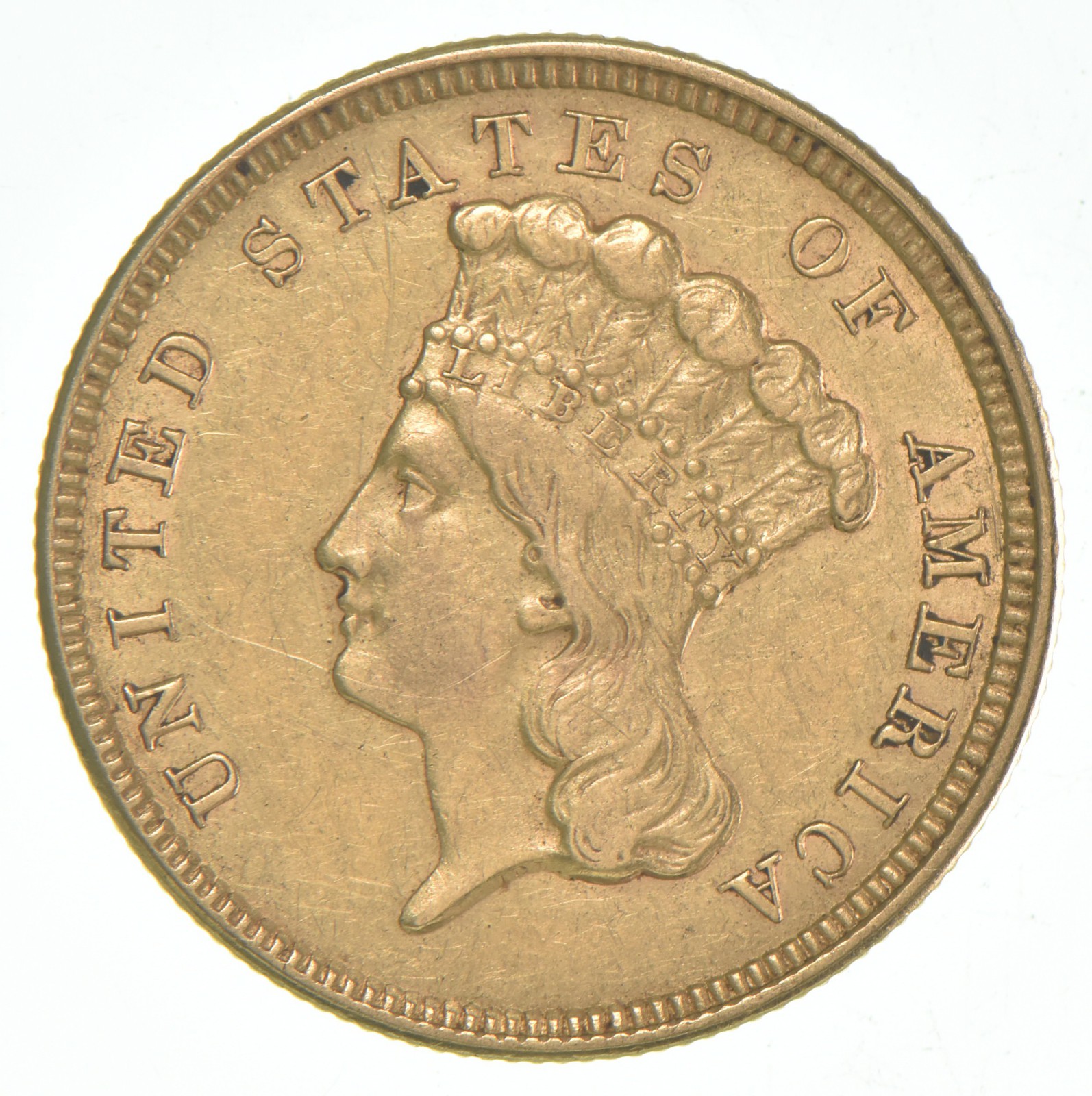 1854 $3 Indian Princess Head Gold Three-Dollar Piece | Property Room