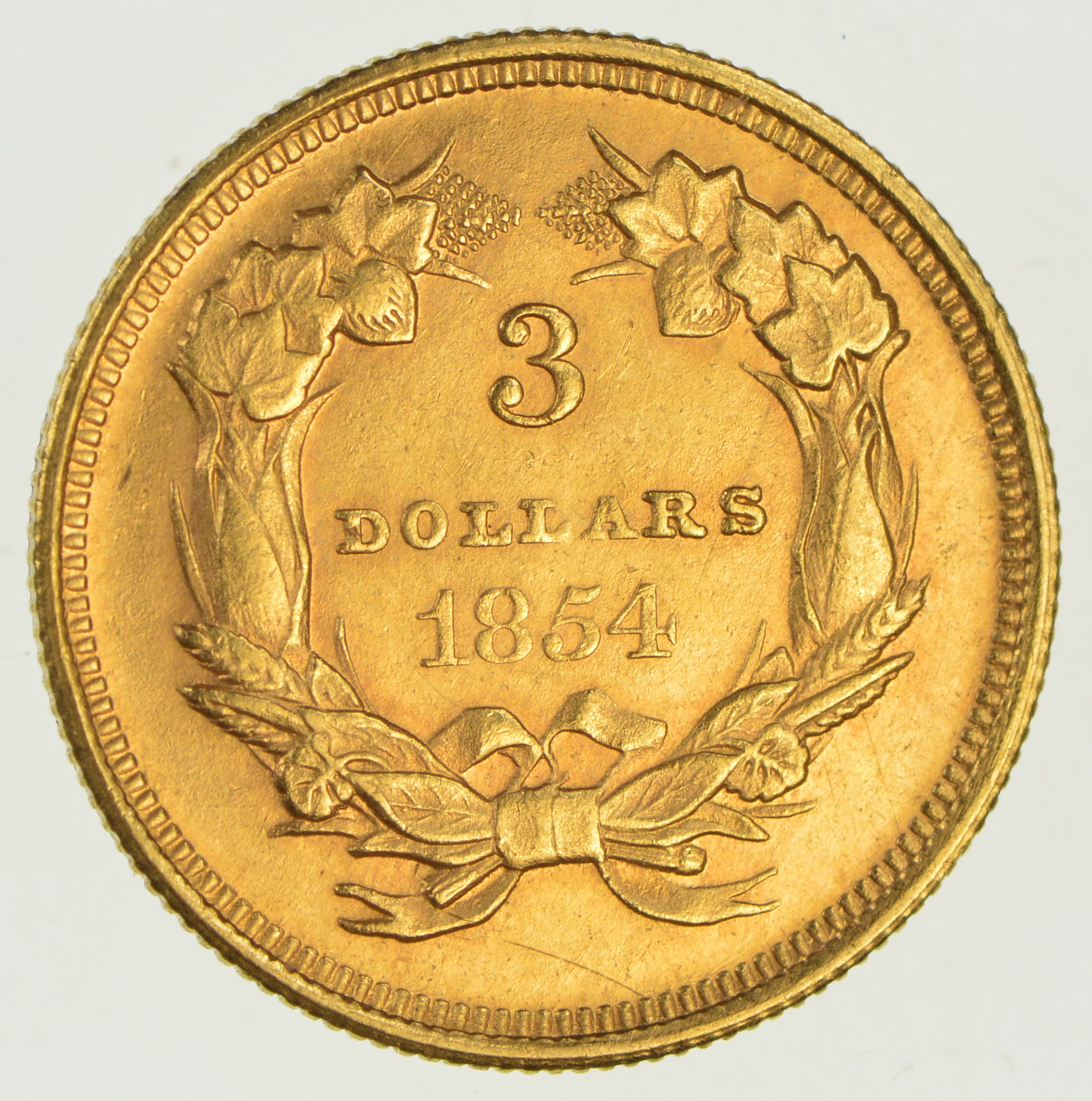 1854 $3.00 Indian Princess Head Gold Coin | Property Room