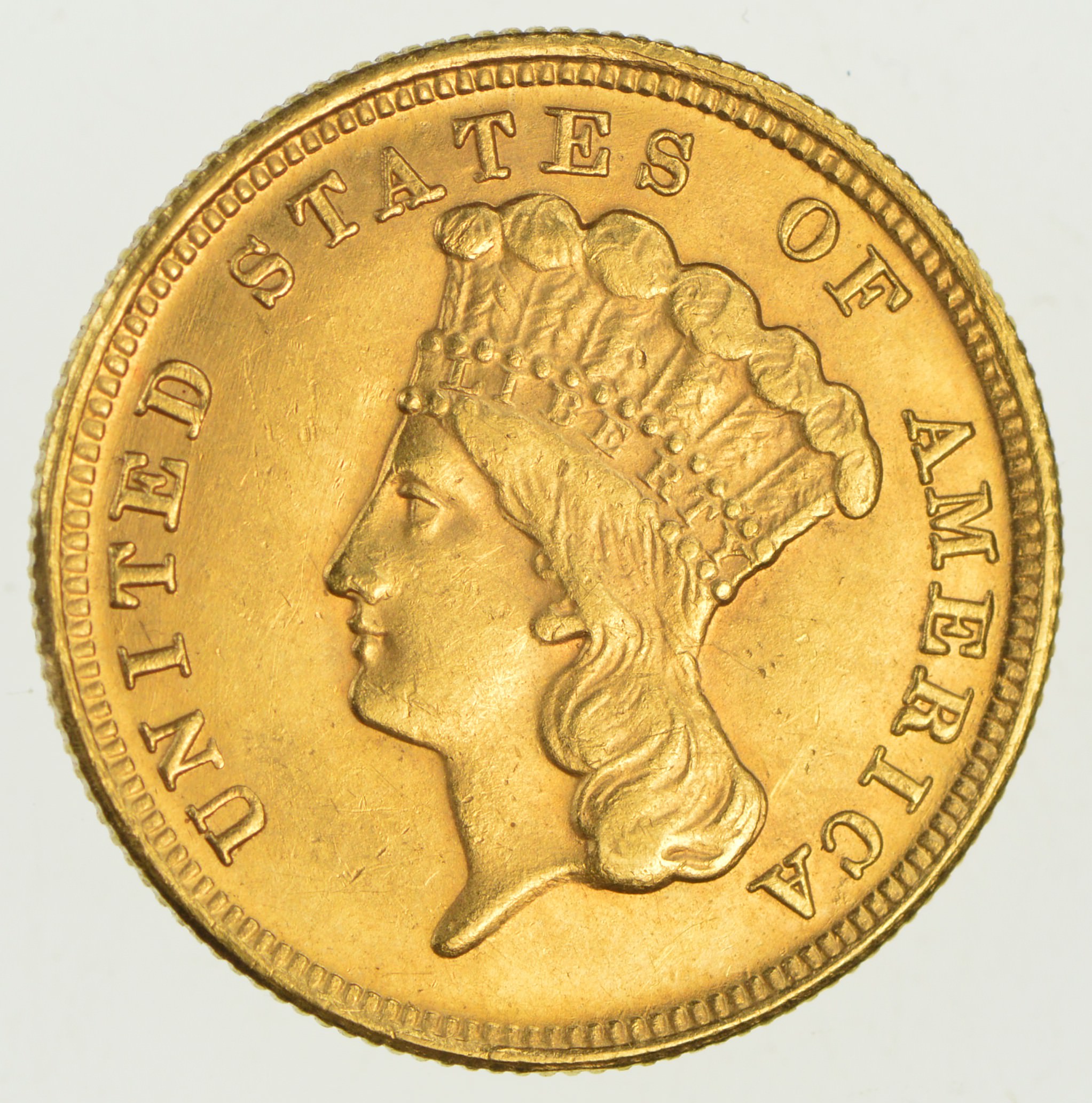 1854 $3.00 Indian Princess Head Gold Coin | Property Room
