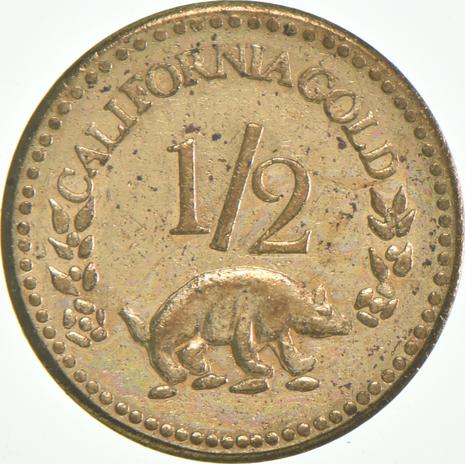 1854 Indian Head Round California Gold Rush Souvenir Token | Property Room