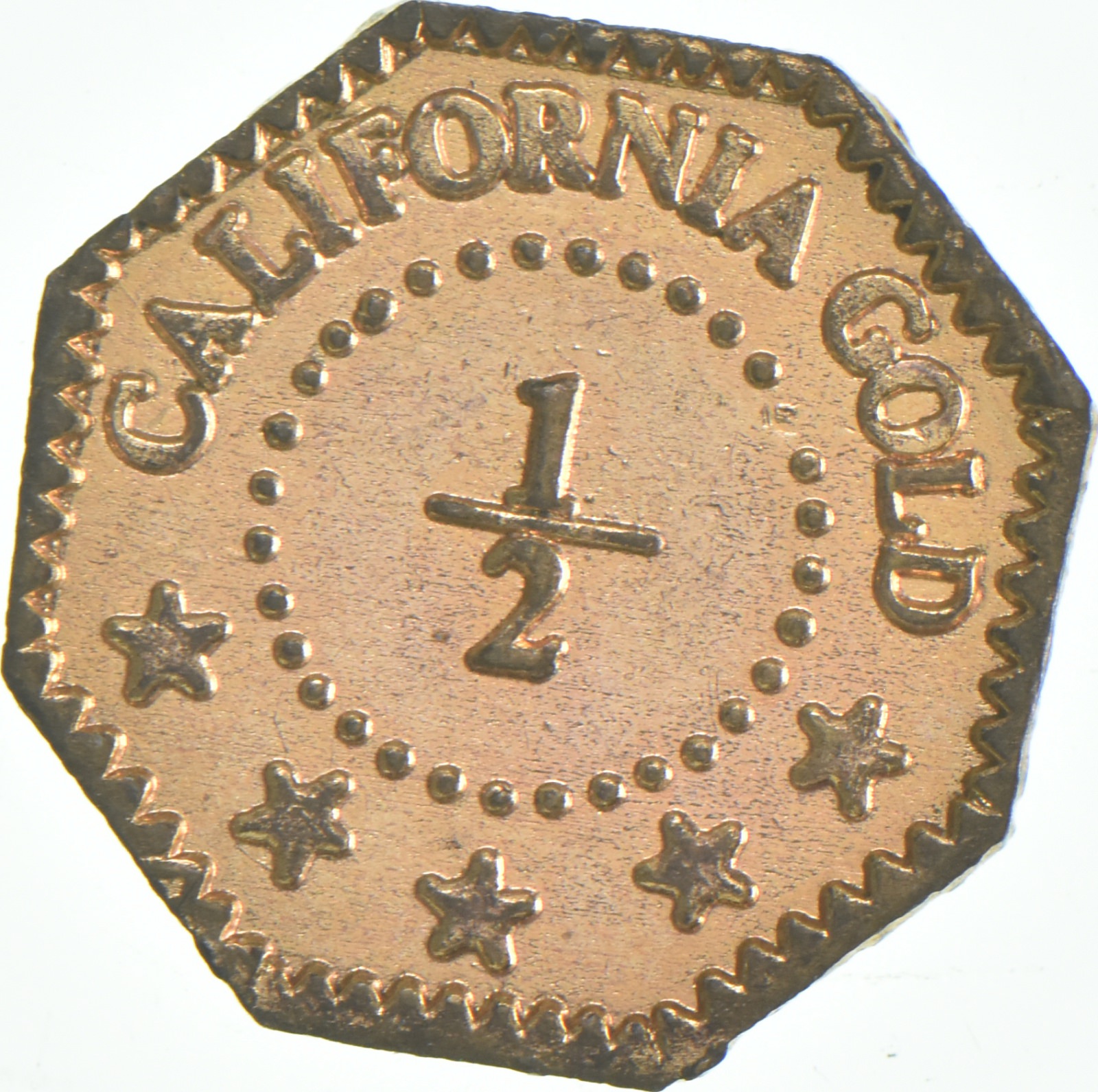 1854 Liberty Octagonal California Gold Rush Souvenir Token | Property Room