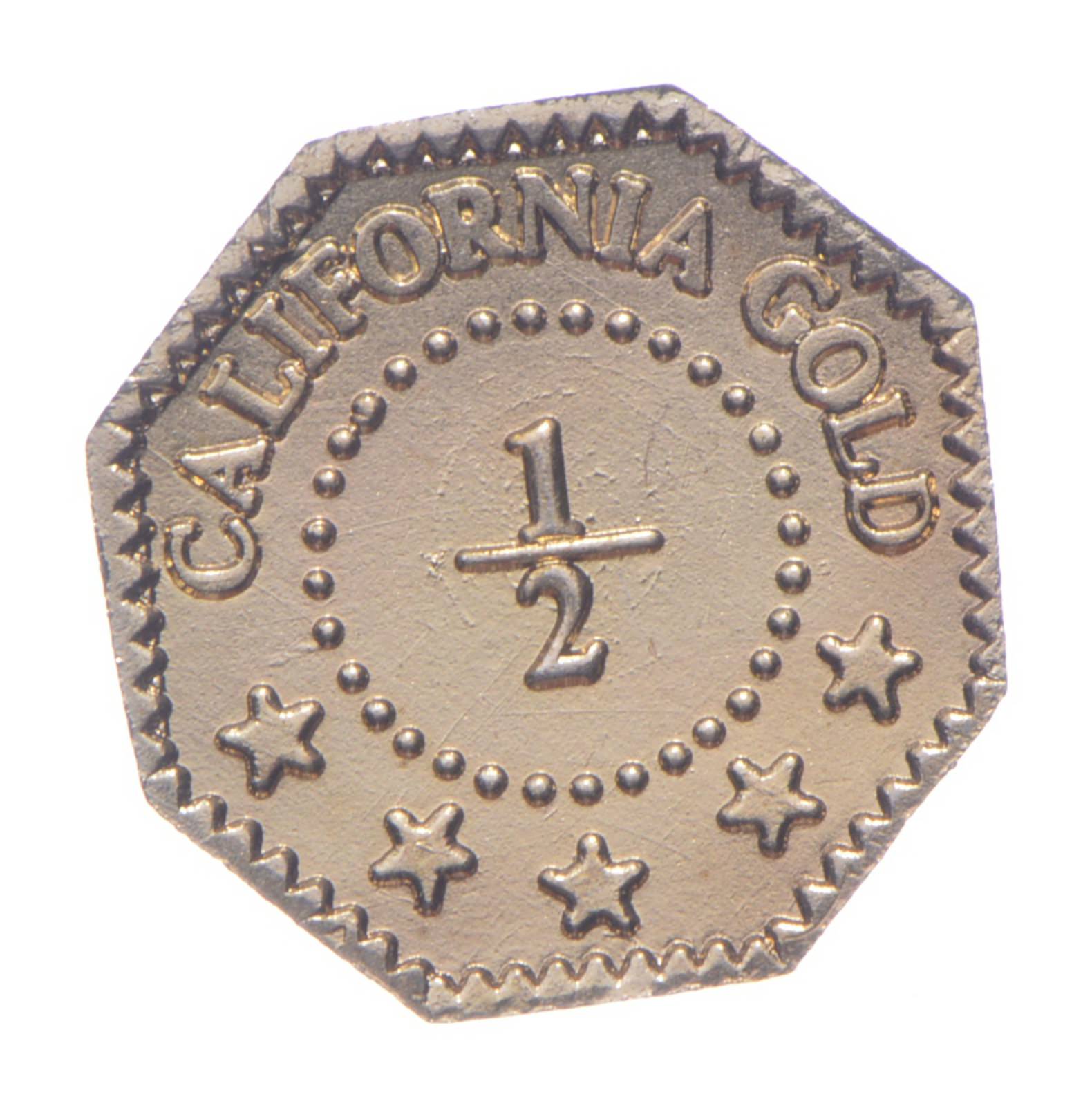 1854 Octagonal California Gold Rush Souvenir Token | Property Room