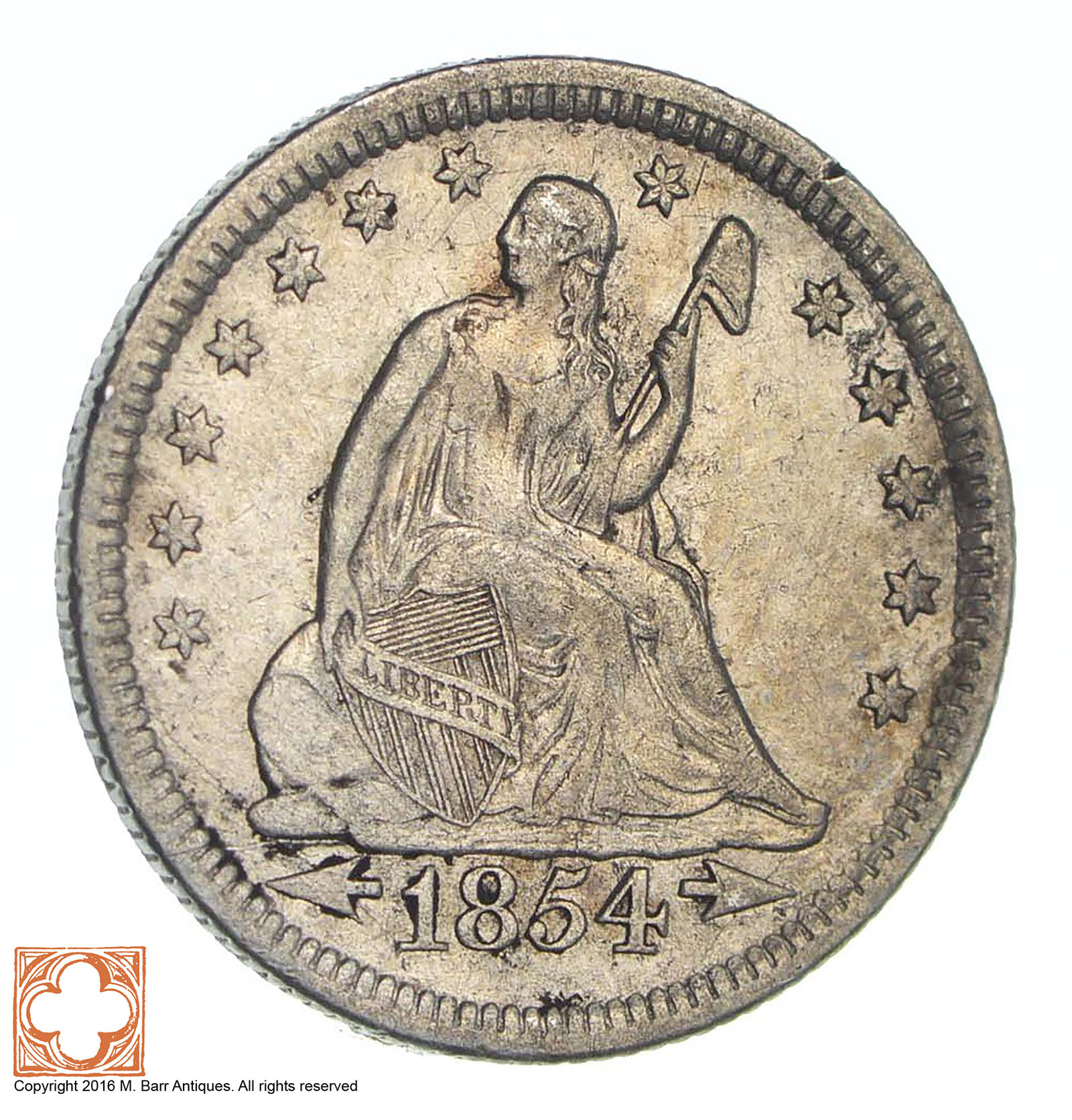 1854 Seated Liberty Quarter | Property Room