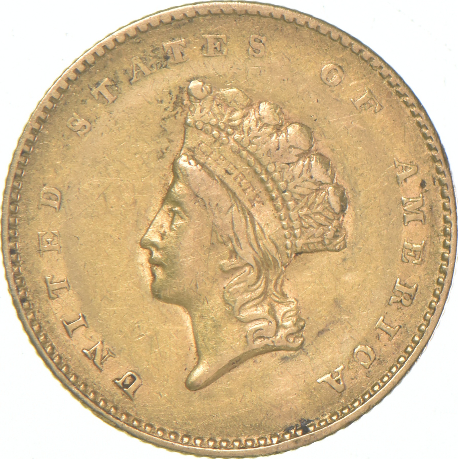 1855 $1 Indian Princess Head Gold Dollar Piece Type 2 | Property Room