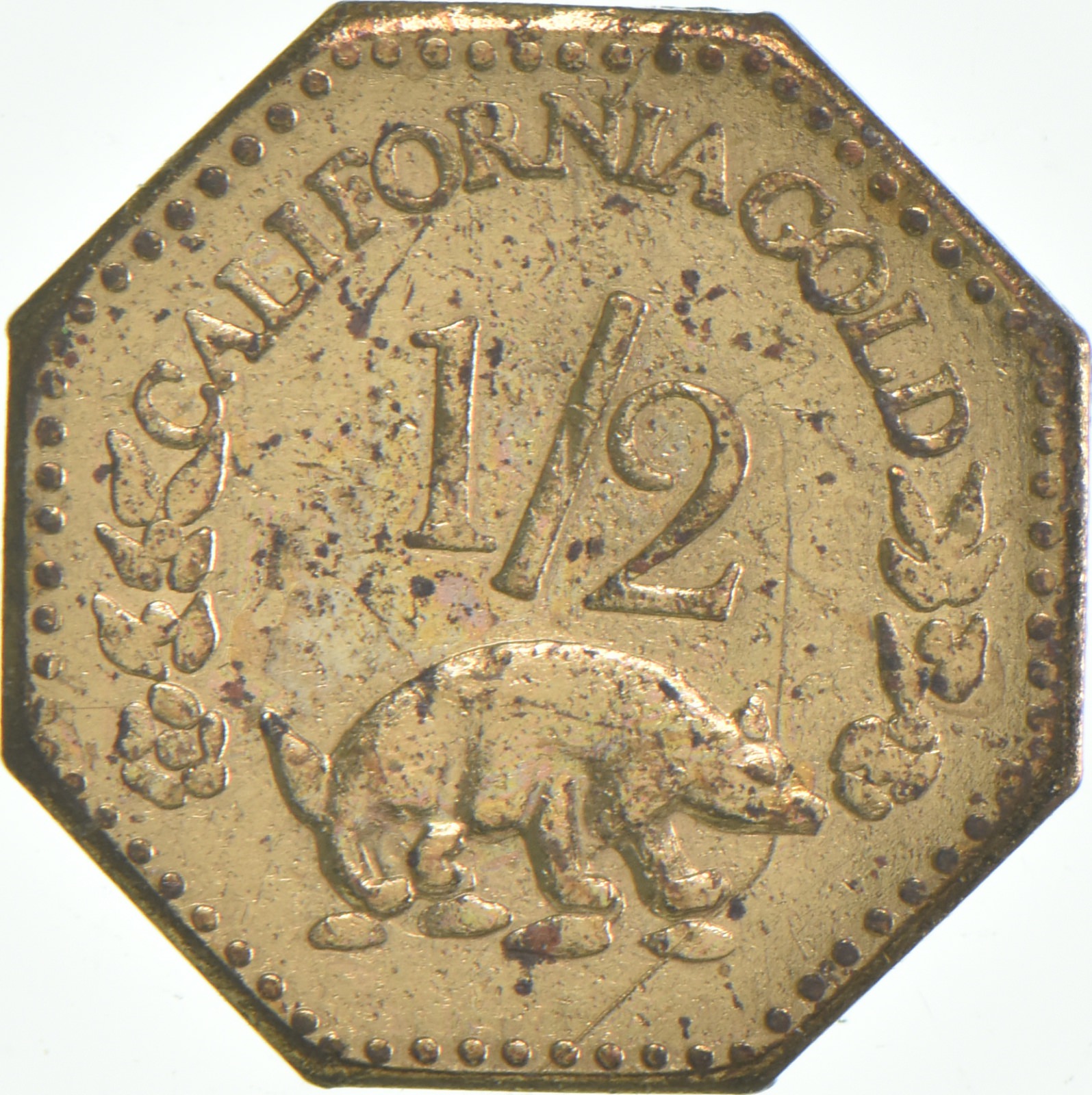 1855 Liberty Octagonal California Gold Rush Souvenir Token | Property Room