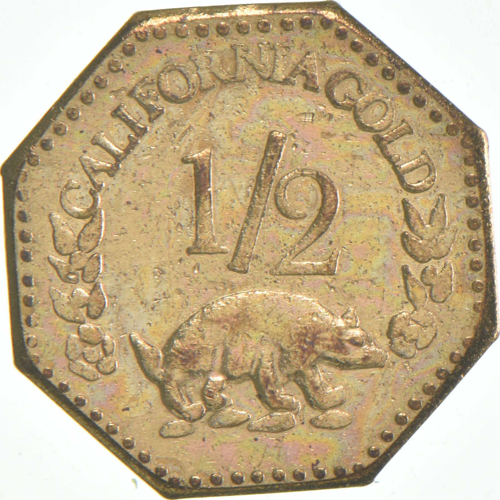 1855 Liberty Octagonal California Gold Rush Souvenir Token | Property Room