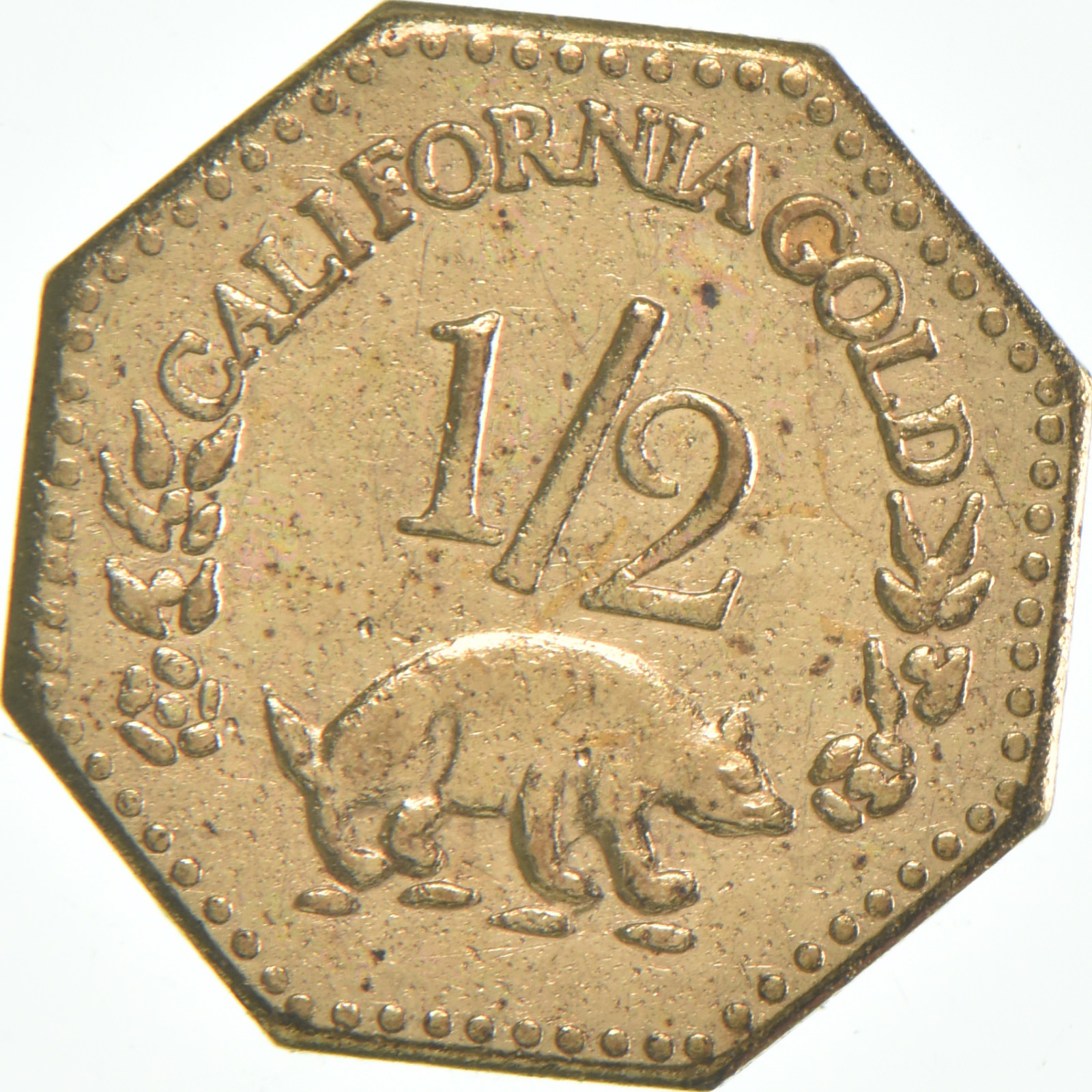 1855 Liberty Octagonal California Gold Rush Souvenir Token | Property Room