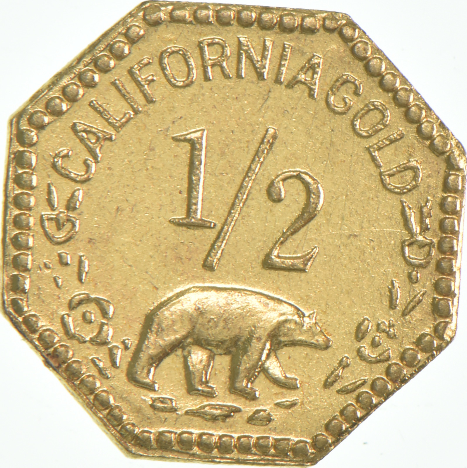 1855 Liberty Octagonal California Gold Rush Souvenir Token | Property Room