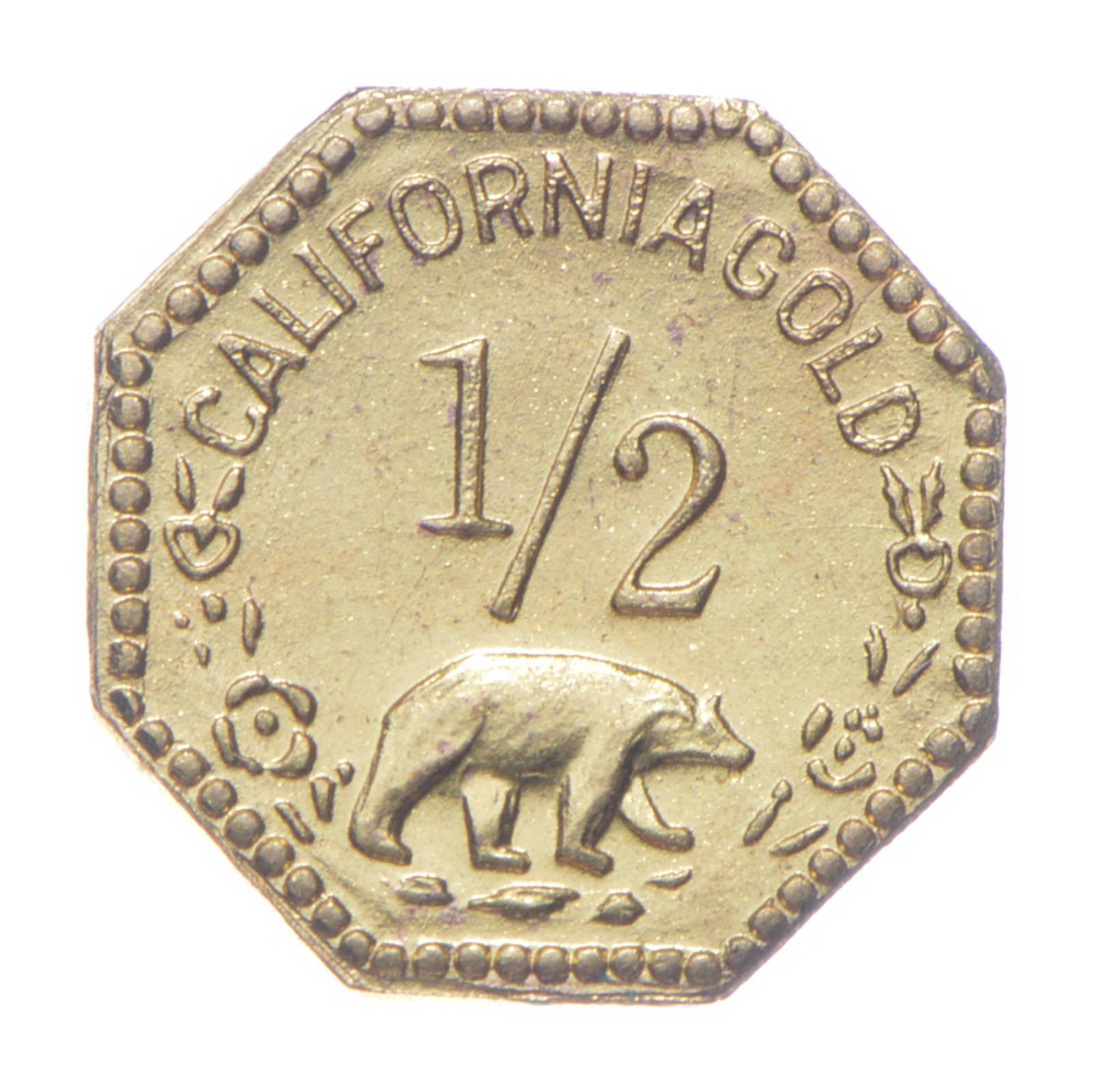 1855 Octagonal California Gold Rush Souvenir Token | Property Room