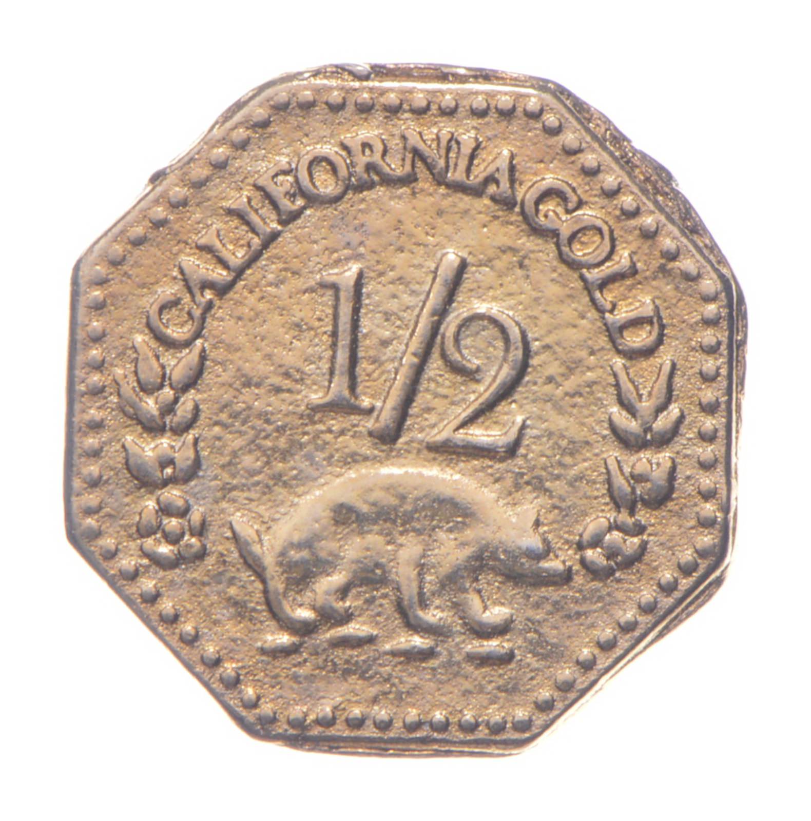 1855 Octagonal California Gold Rush Souvenir Token | Property Room