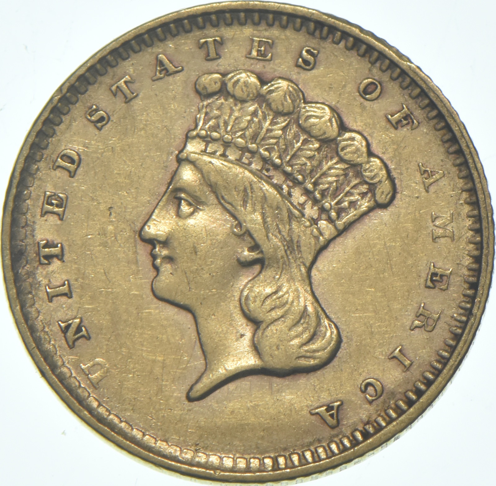 1857 $1 Indian Princess Head Gold Dollar Piece | Property Room