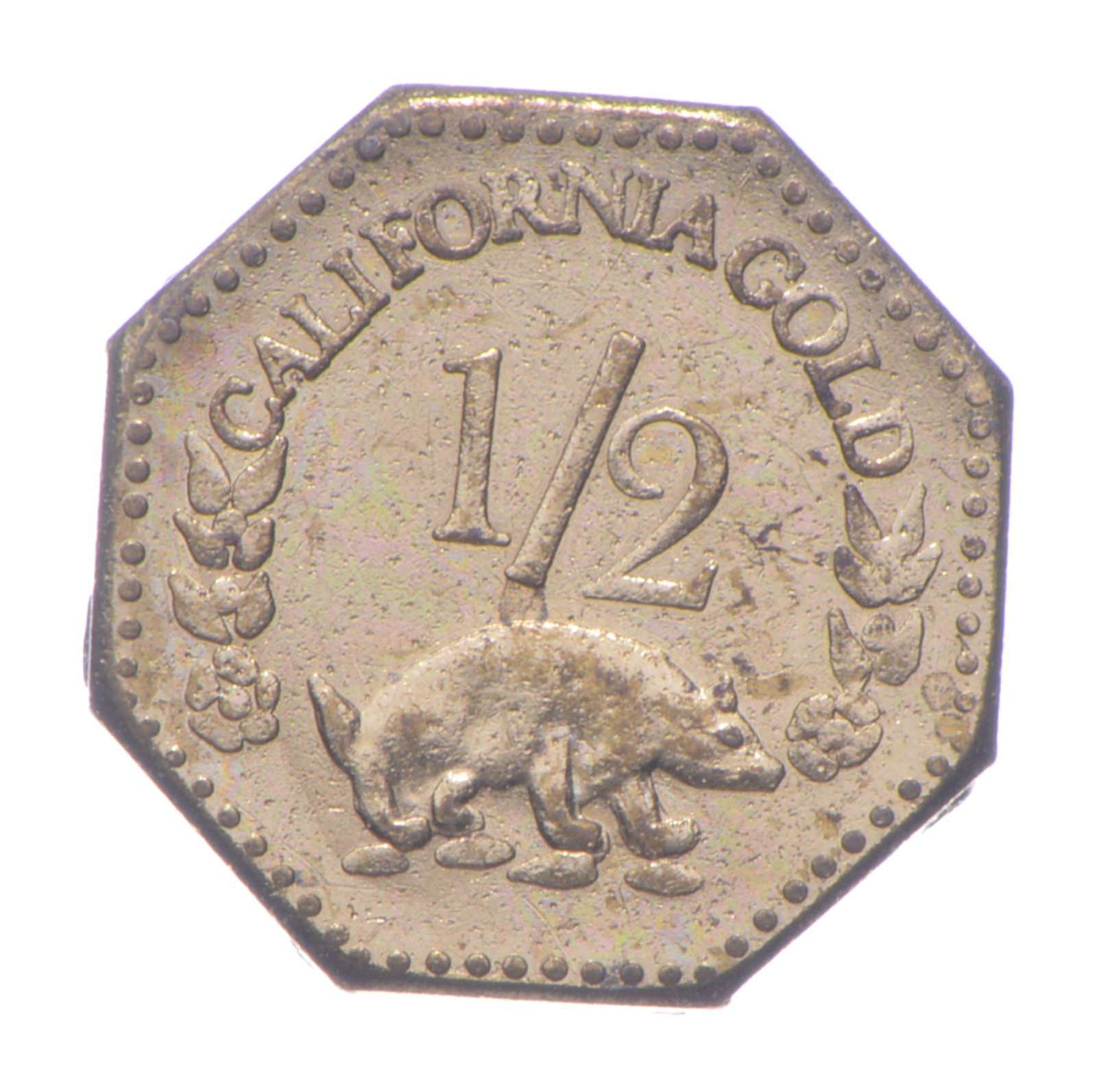 1857 Octagonal California Gold Rush Souvenir Token | Property Room