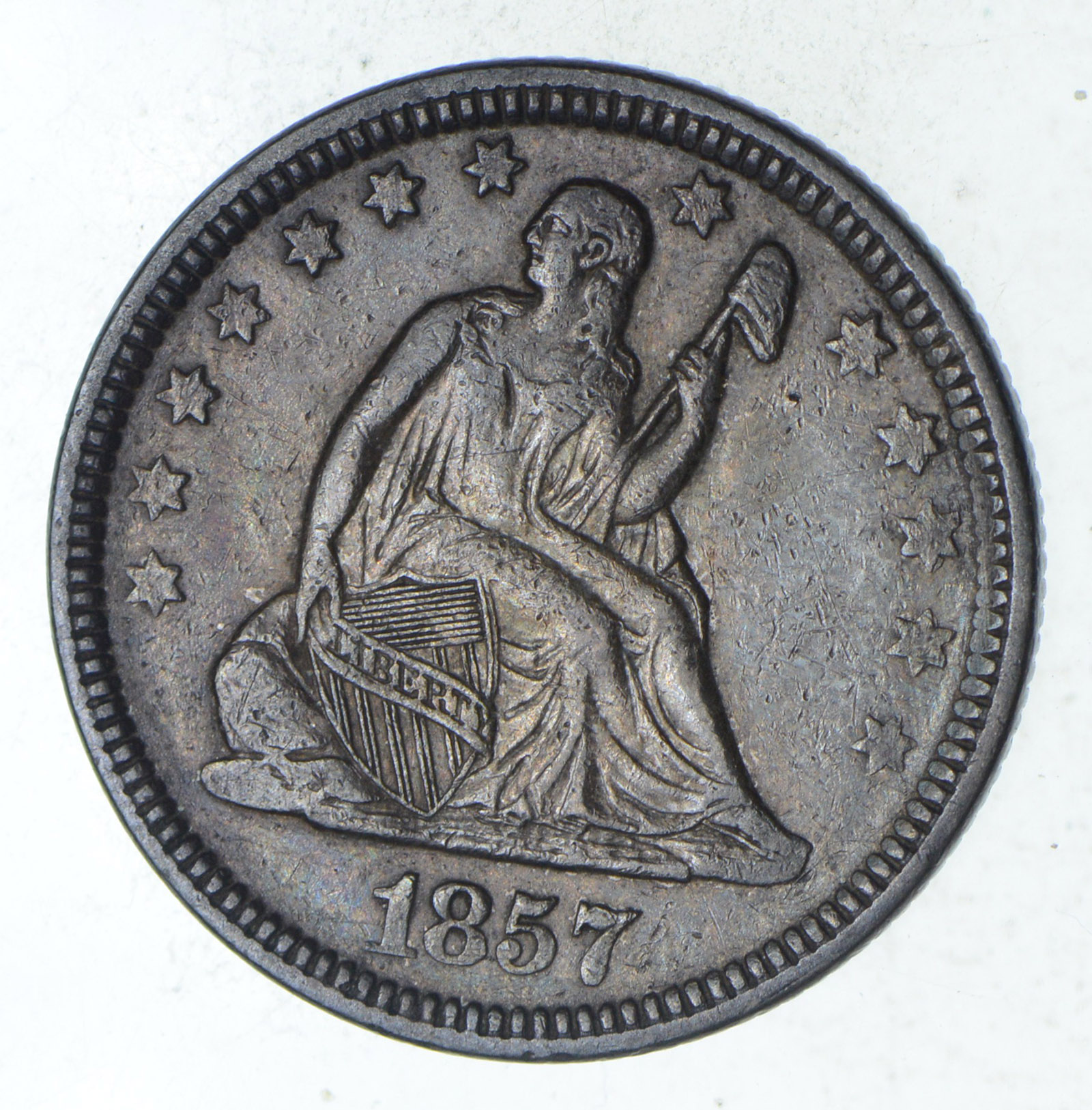 1857 Seated Liberty Silver Quarter - Sharp | Property Room