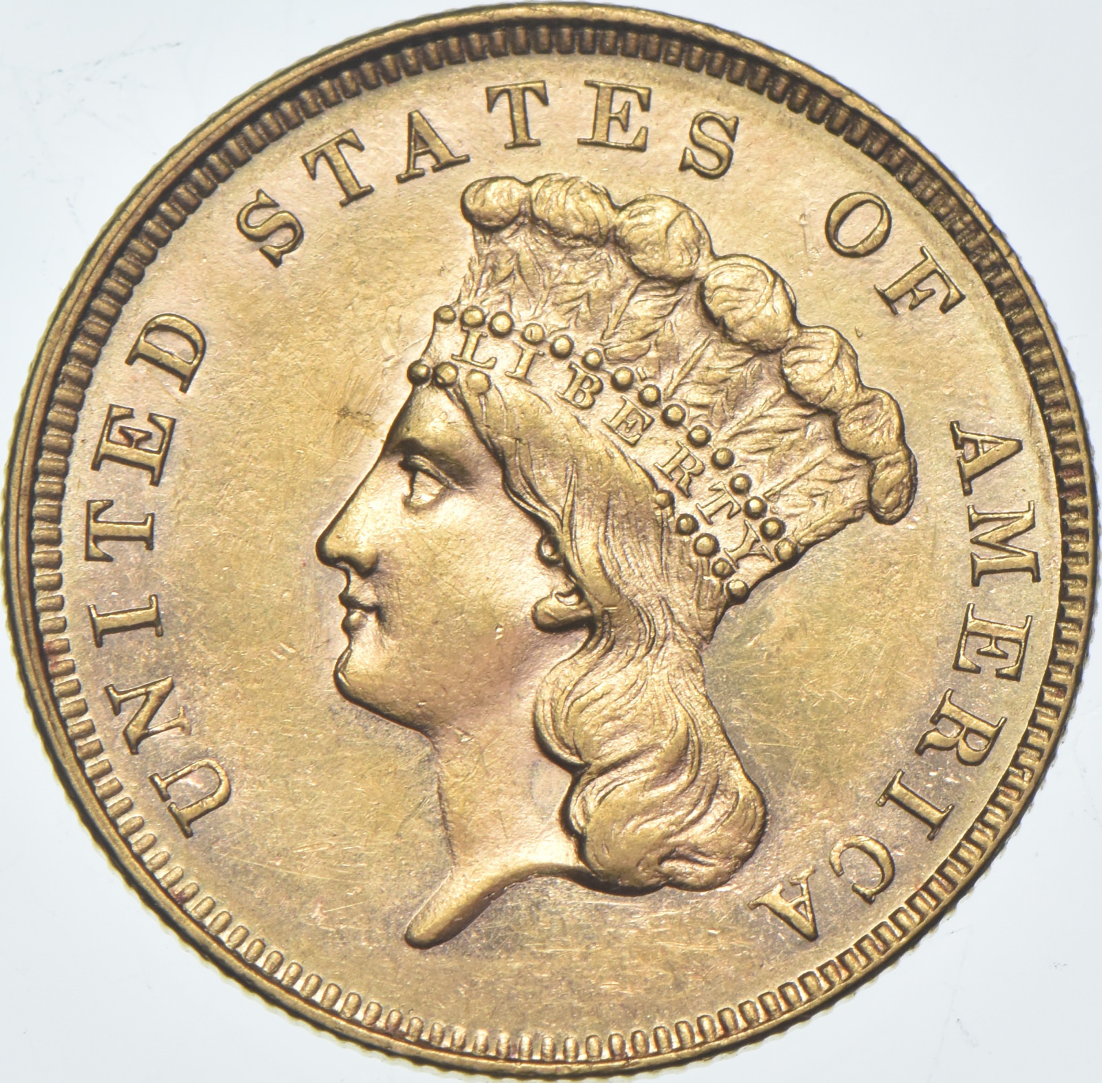 1858 $3 Indian Princess Head Gold Three-Dollar Piece | Property Room