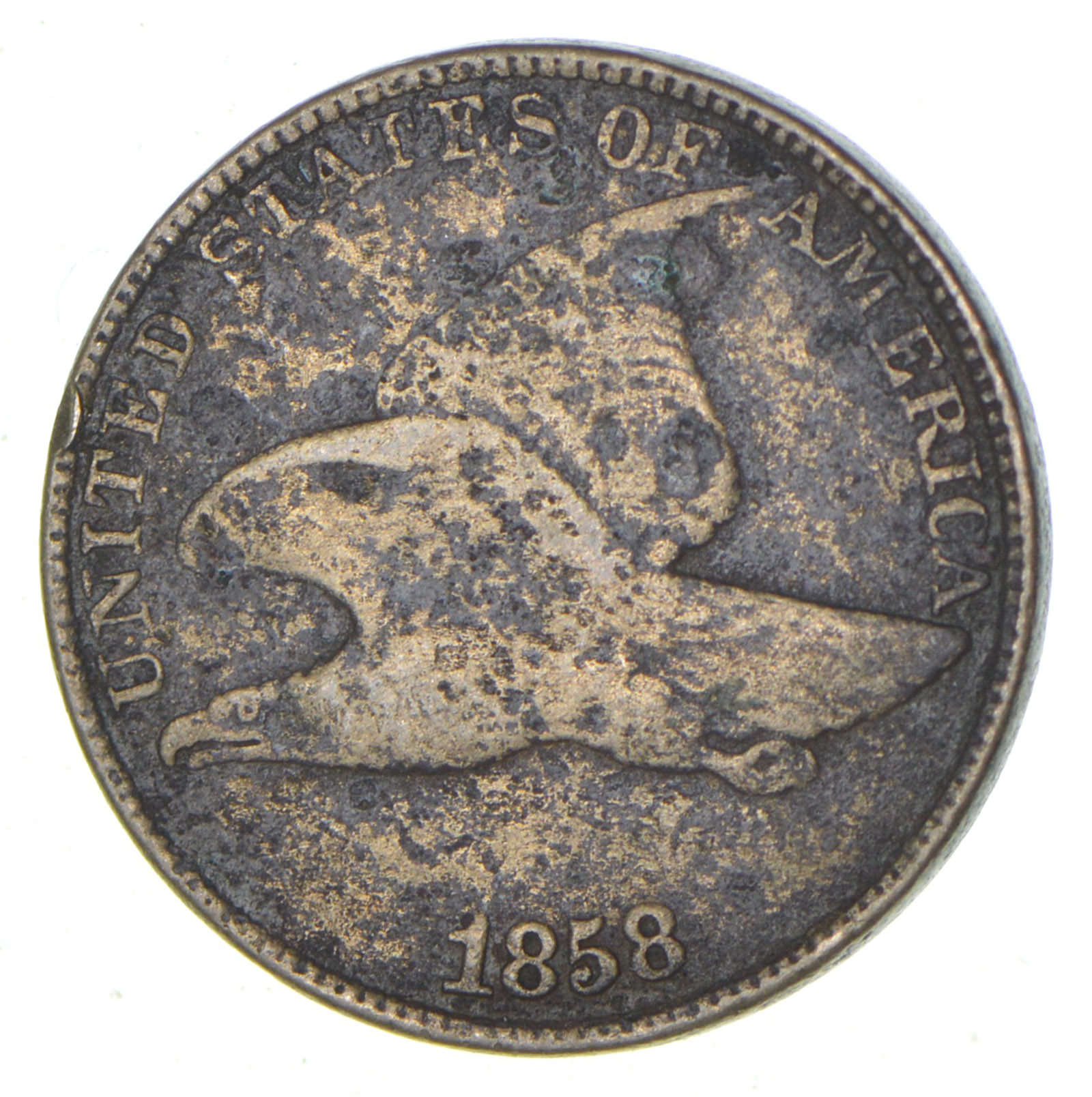 1858 Flying Eagle Cent - Very Tough - Issued for only 3 Years ...