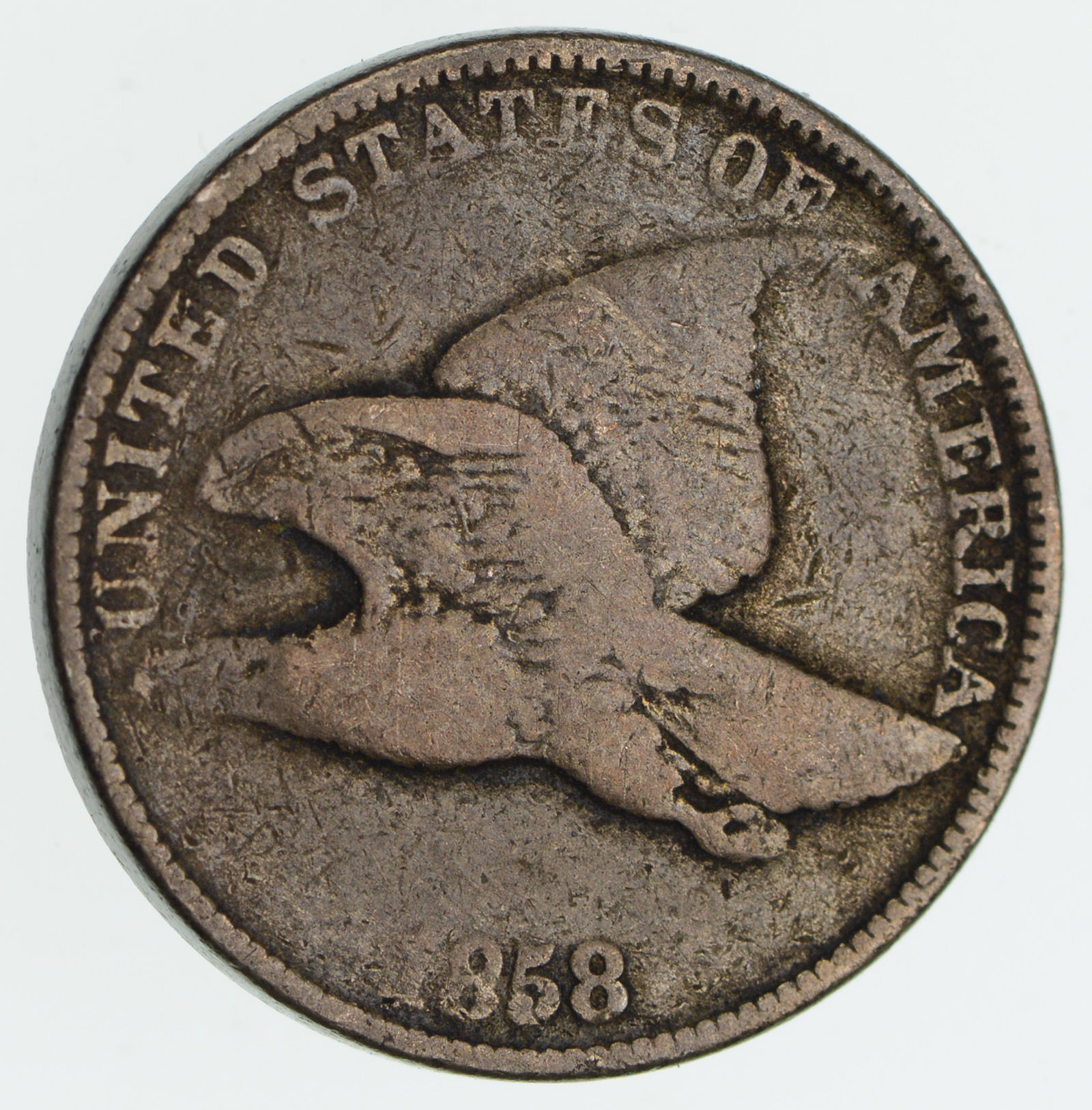 1858 Flying Eagle Cent - Very Tough - Issued for only 3 Years ...