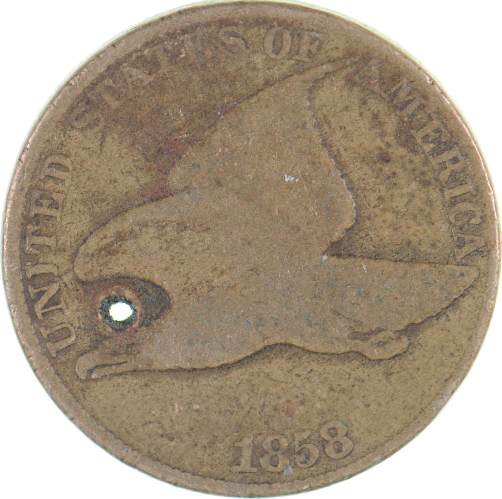 1858 Flying Eagle Cent - Very Tough - Issued for only 3 Years ...