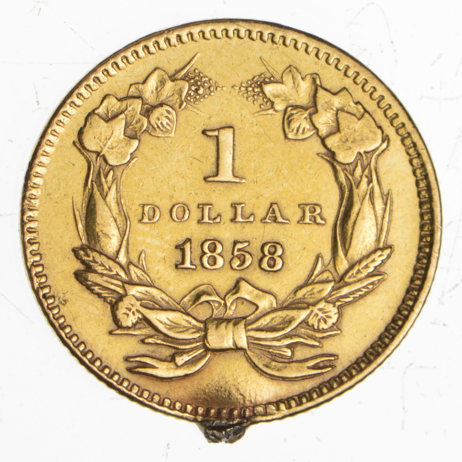 1858 Indian Princess Head Gold Dollar | Property Room