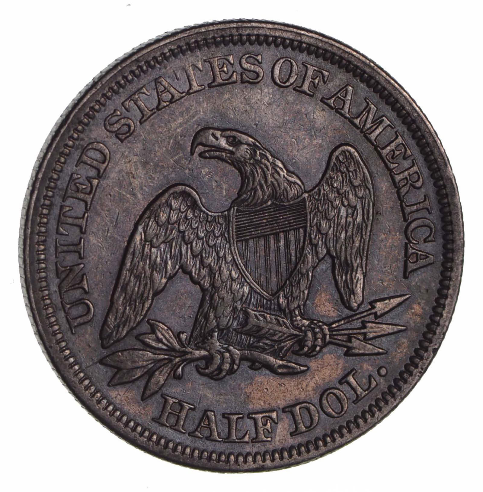 1858 Seated Liberty Half Dollar - Circulated | Property Room