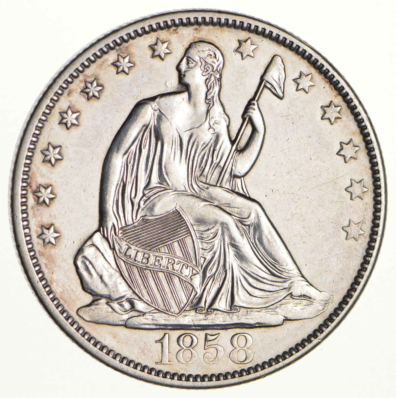 1858-O Seated Liberty Half Dollar - Circulated | Property Room