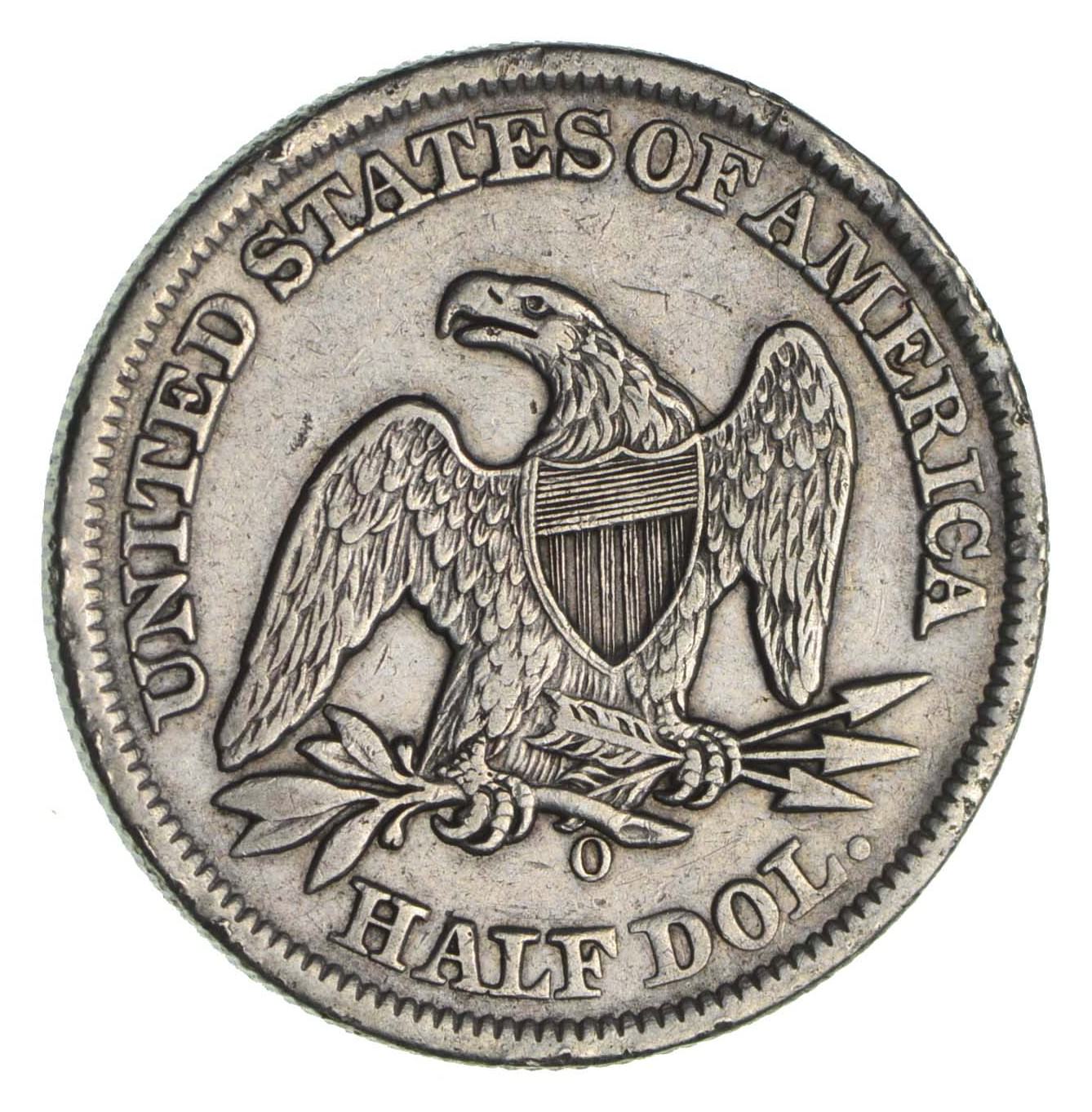 1858-O Seated Liberty Half Dollar - Circulated | Property Room