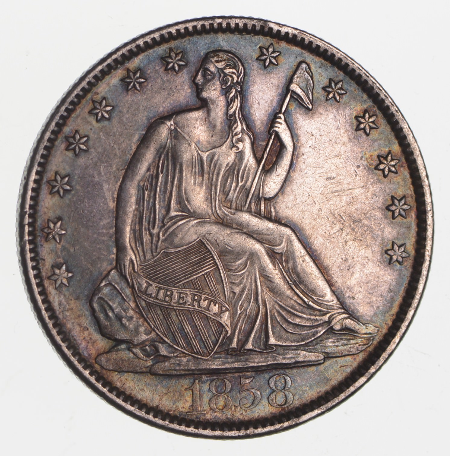 1858-O Seated Liberty Silver Half Dollar - Stunning | Property Room