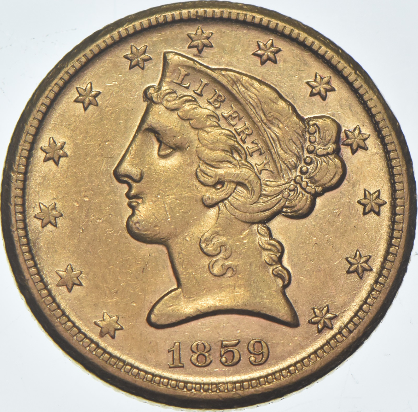1859-D $5 Liberty Head Gold Half Eagle | Property Room