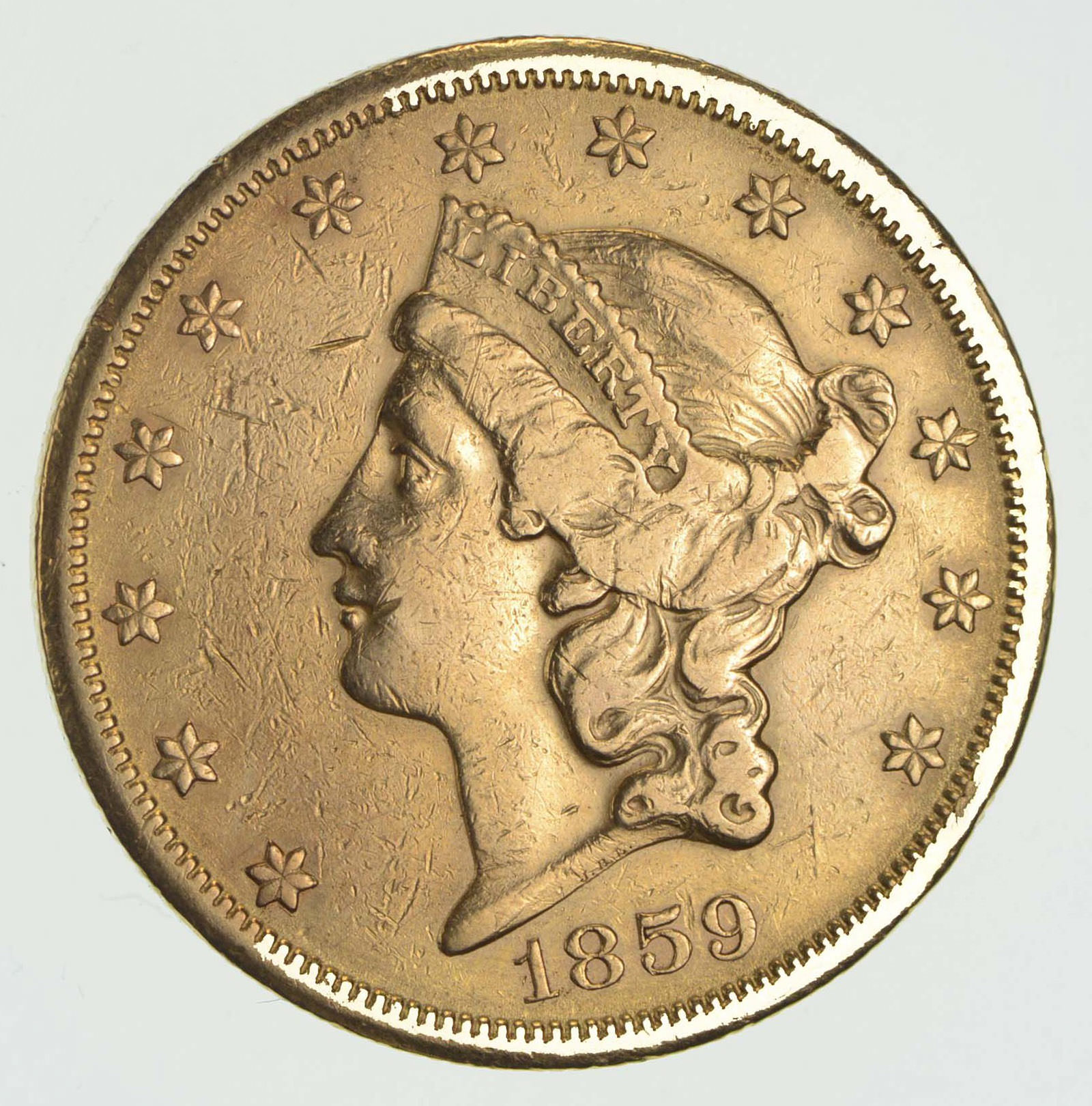 1859-S $20.00 Liberty Head Gold Double Eagle | Property Room