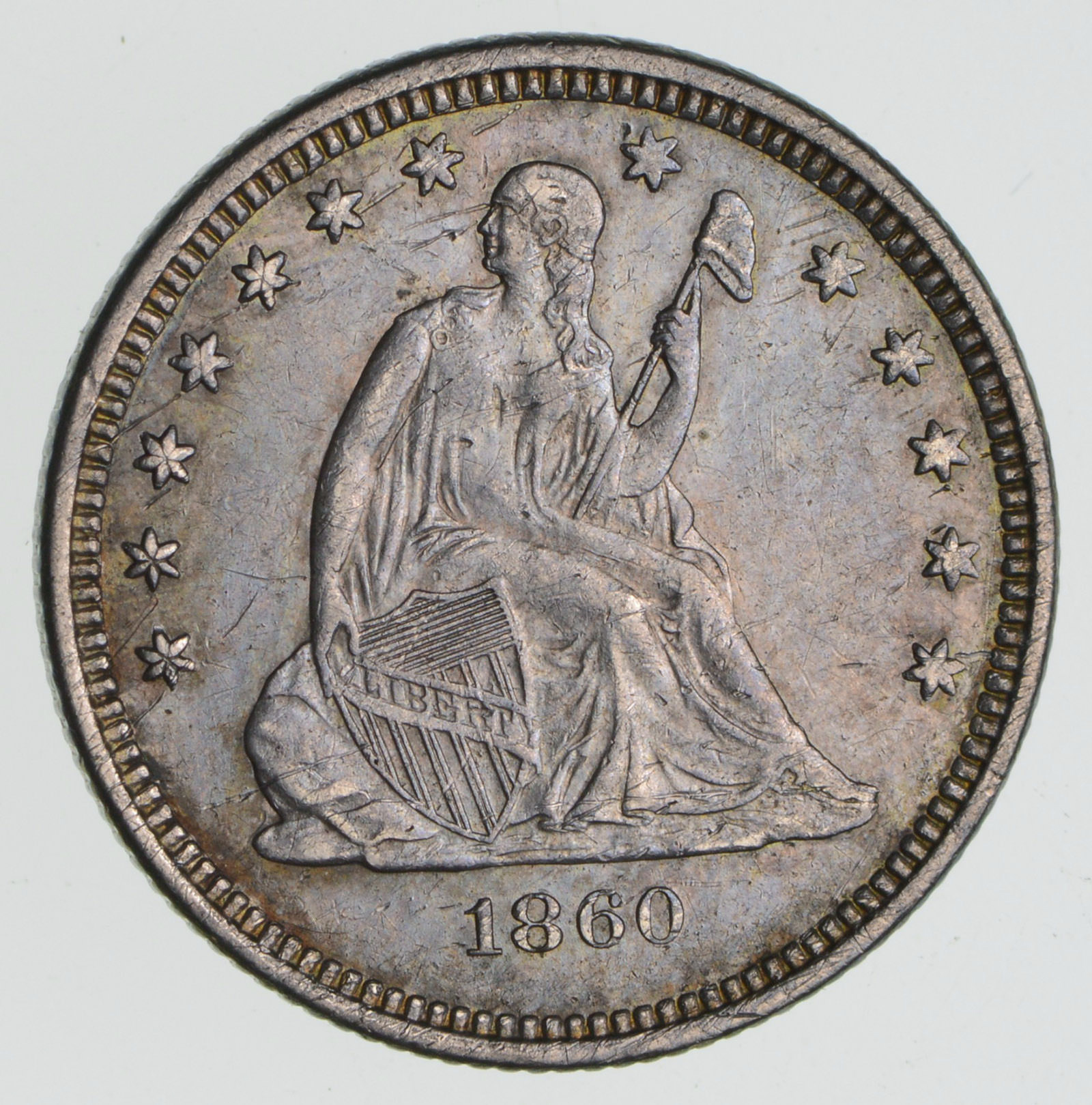 1860 Seated Liberty Quarter- Near Uncirculated | Property Room