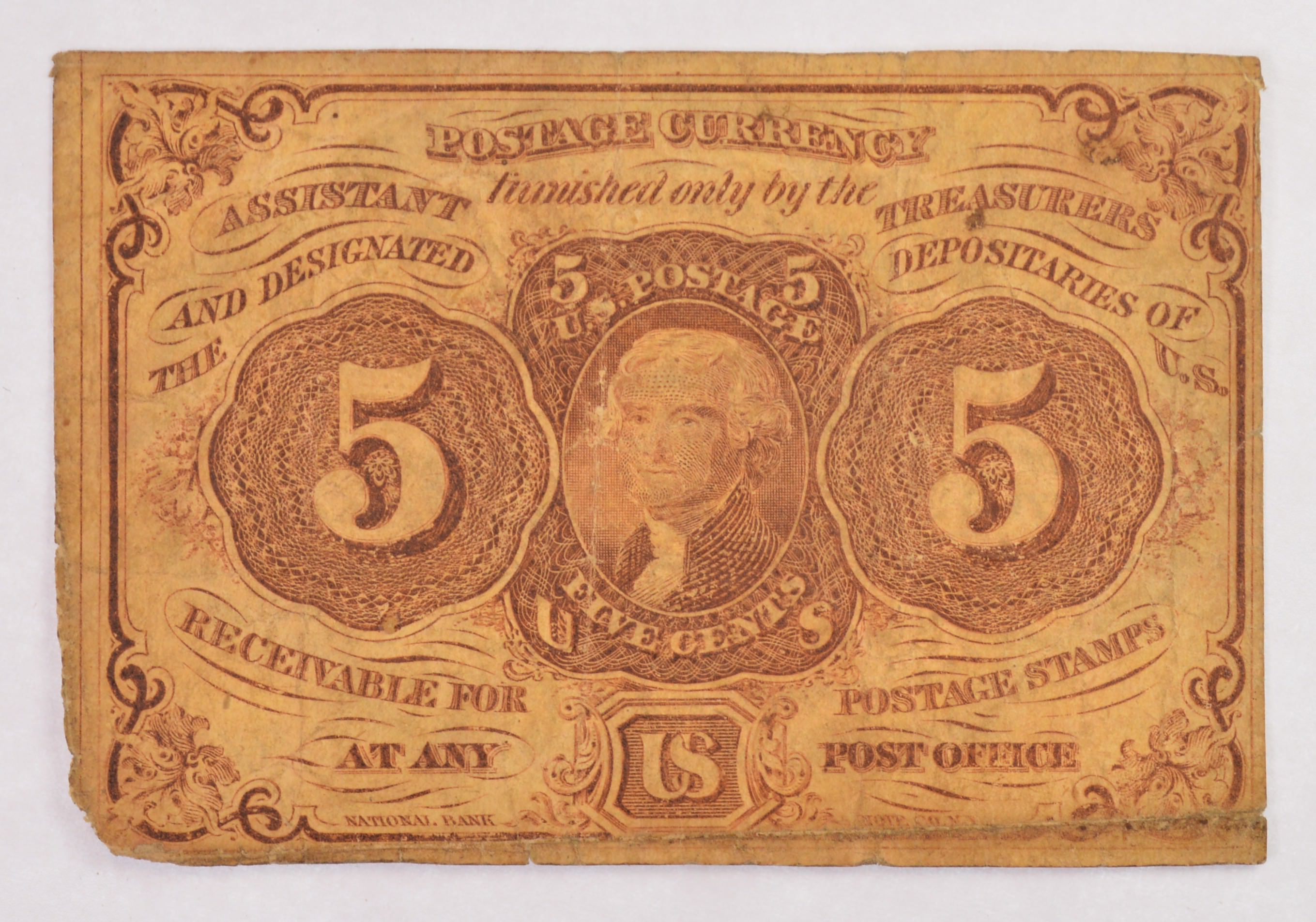 1862 Postage Currency First Issue 5 Cent Note FR 1230 | Property Room
