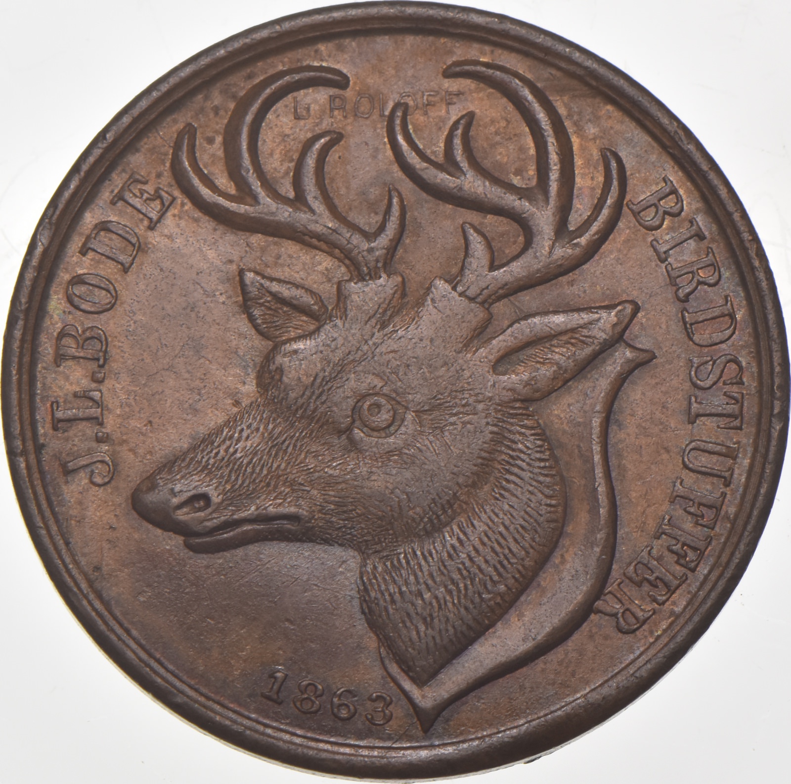 1863 Bohemian Fancy Glass Work Civil War Token NY 630H | Property Room