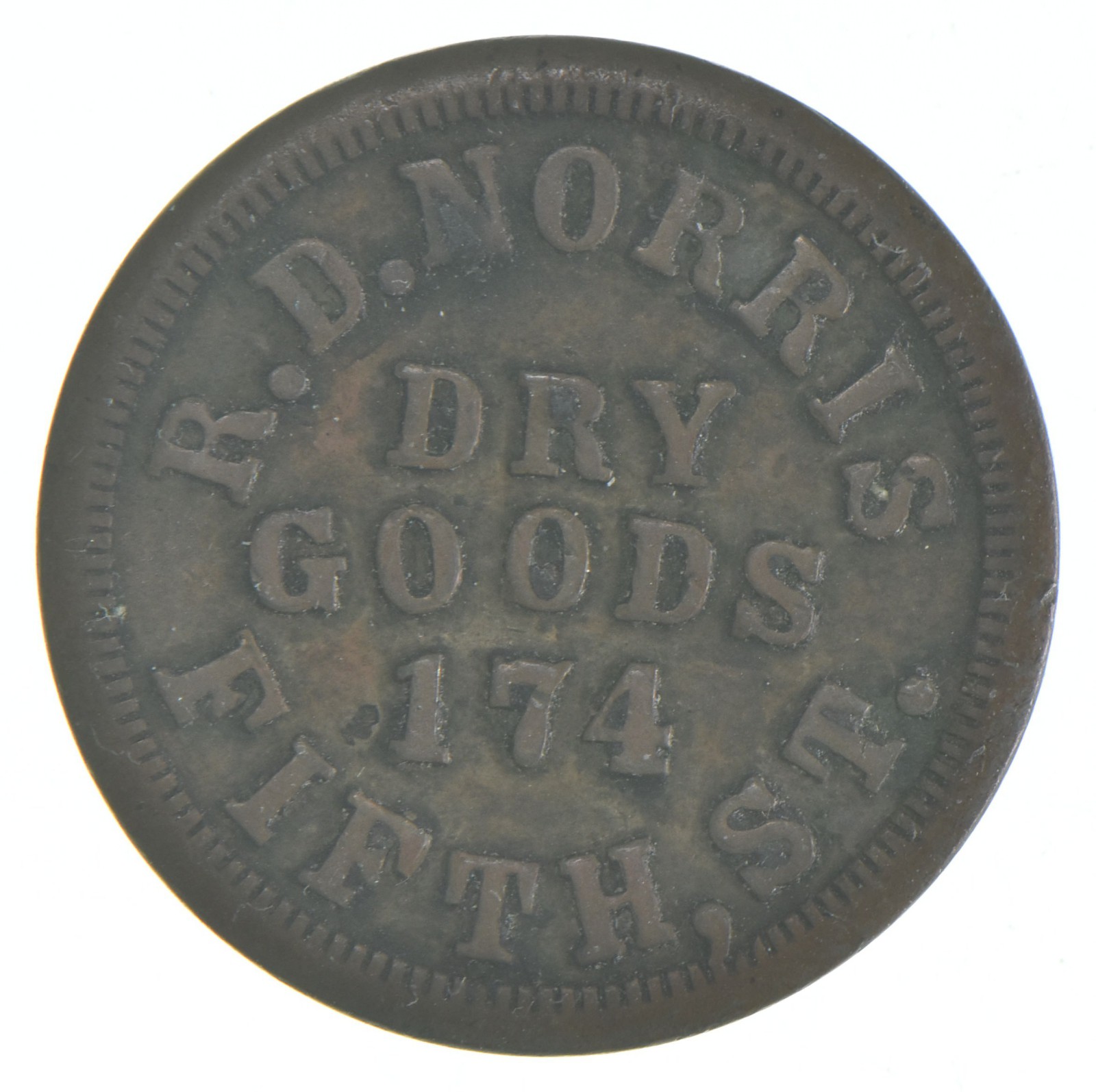 1863 Norris Dry Goods Cincinnati Ohio Civil War Token | Property Room